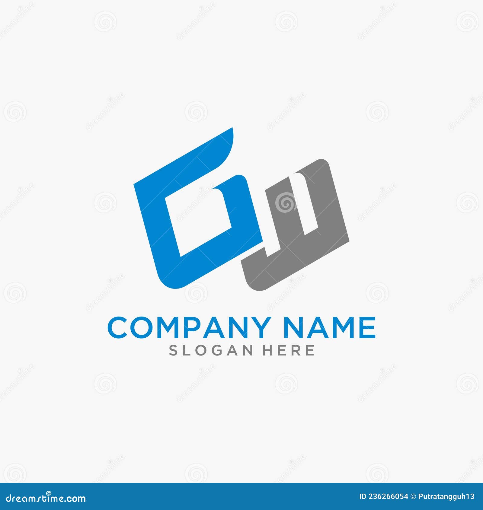 Letter GW logo design stock vector. Illustration of internet - 236266054