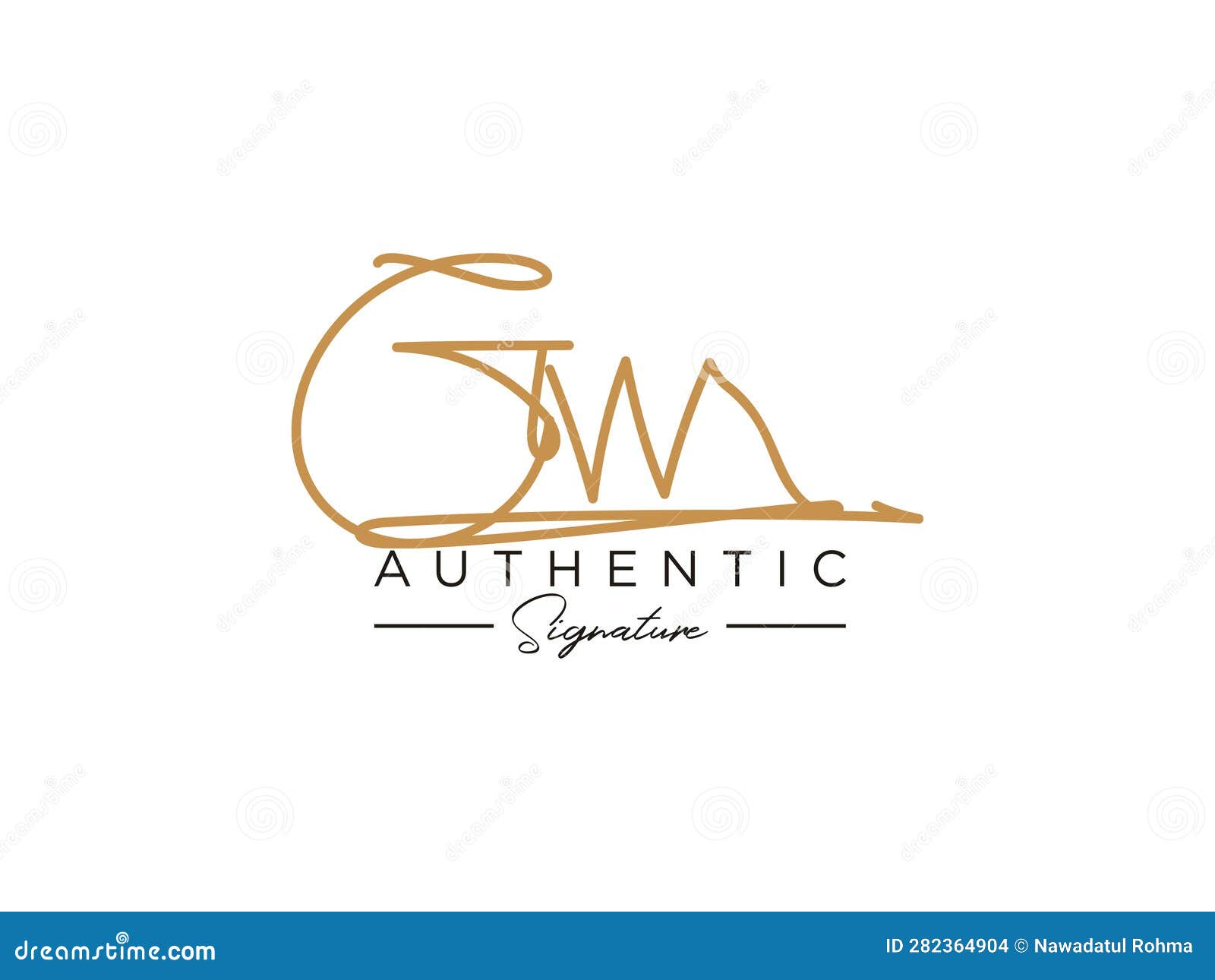Letter GW Signature Logo Template Vector Stock Vector - Illustration of ...