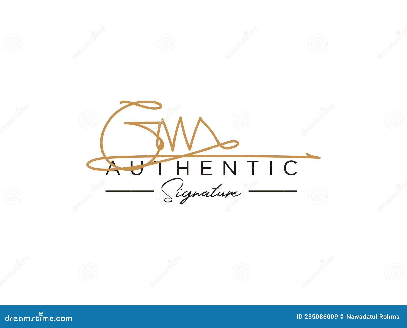 Letter GW Signature Logo Template Vector Stock Vector - Illustration of ...