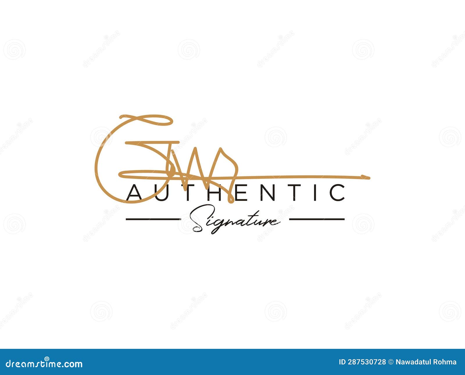 Letter GW Signature Logo Template Vector Stock Vector - Illustration of ...