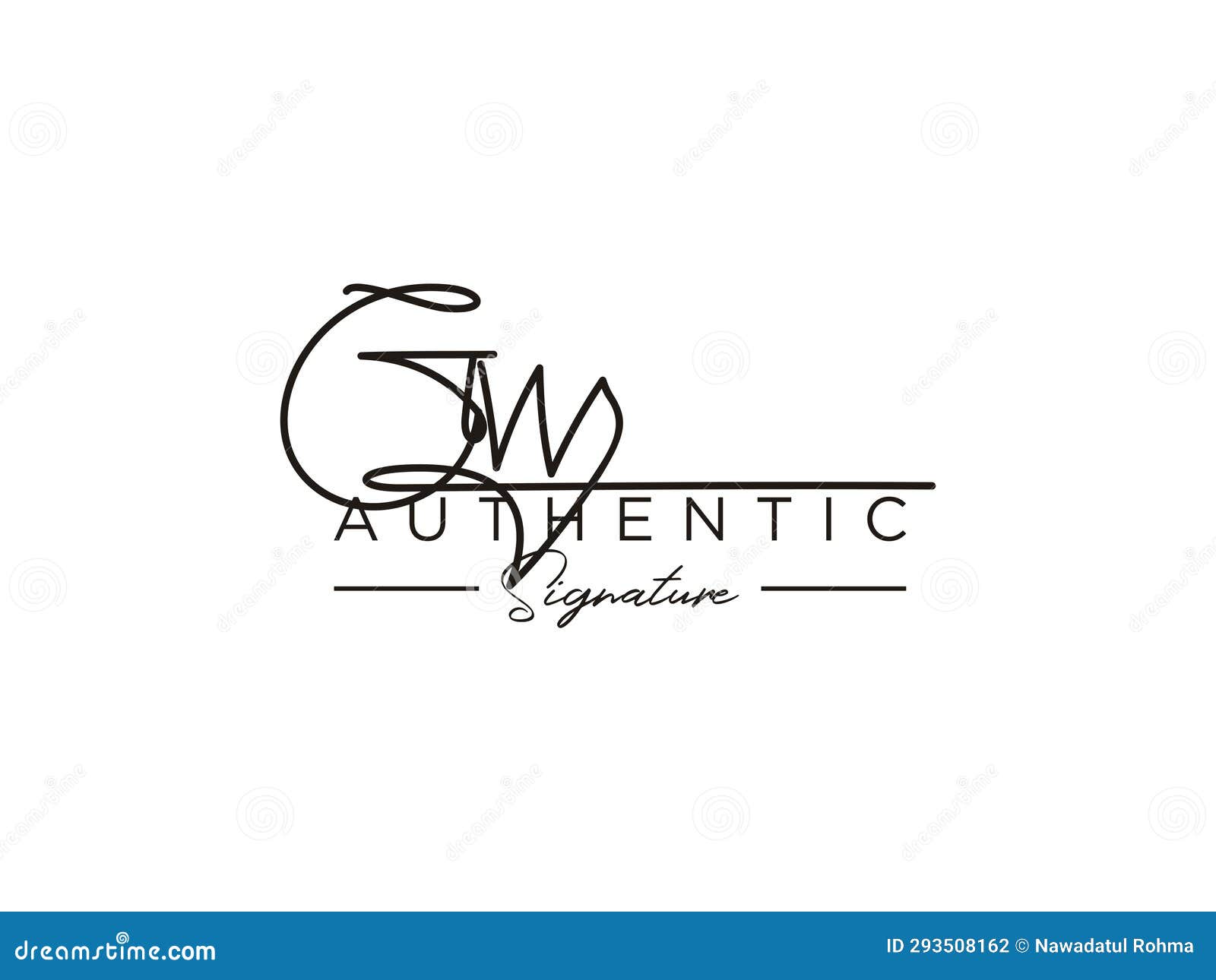 Letter GW Signature Logo Template Vector Stock Vector - Illustration of ...