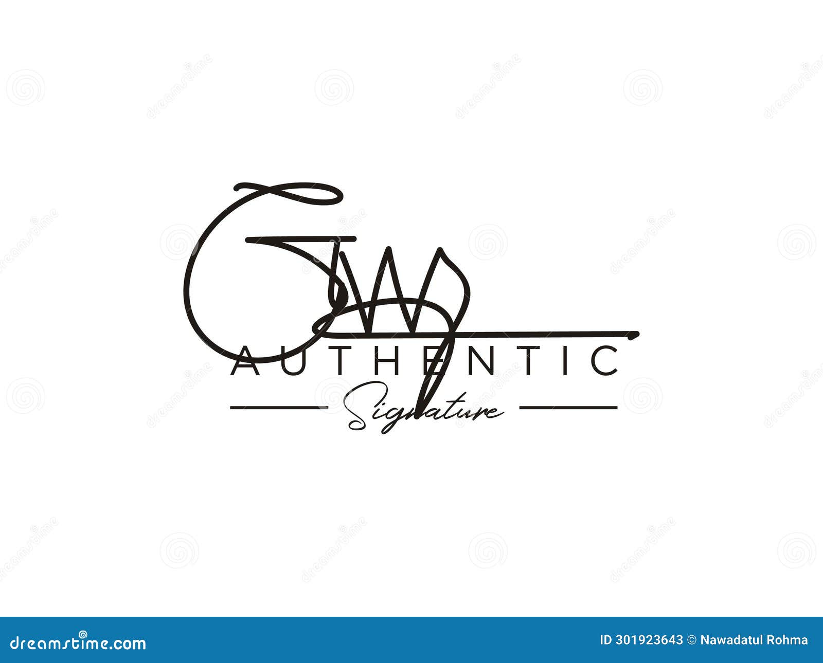 Letter GW Signature Logo Template Vector Stock Vector - Illustration of ...