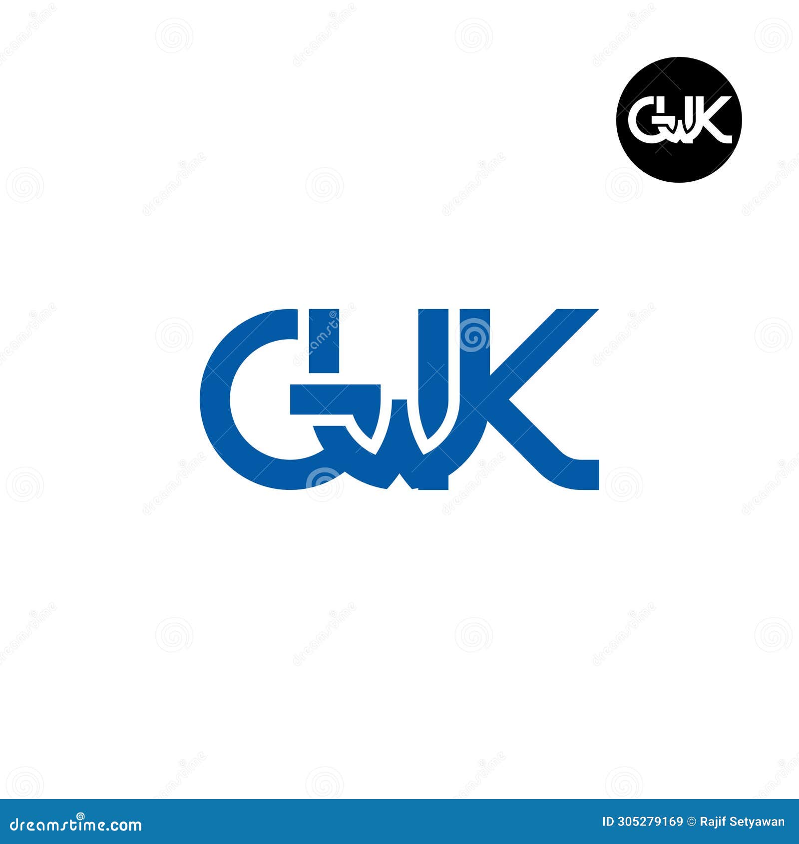 Letter GWK Monogram Logo Design Stock Vector - Illustration of minimal ...