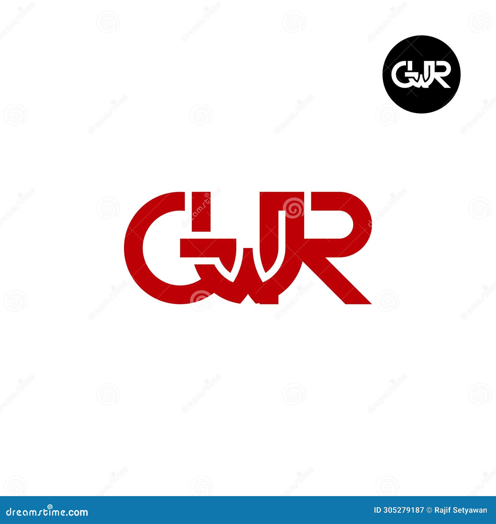 Letter GWR Monogram Logo Design Stock Illustration - Illustration of ...