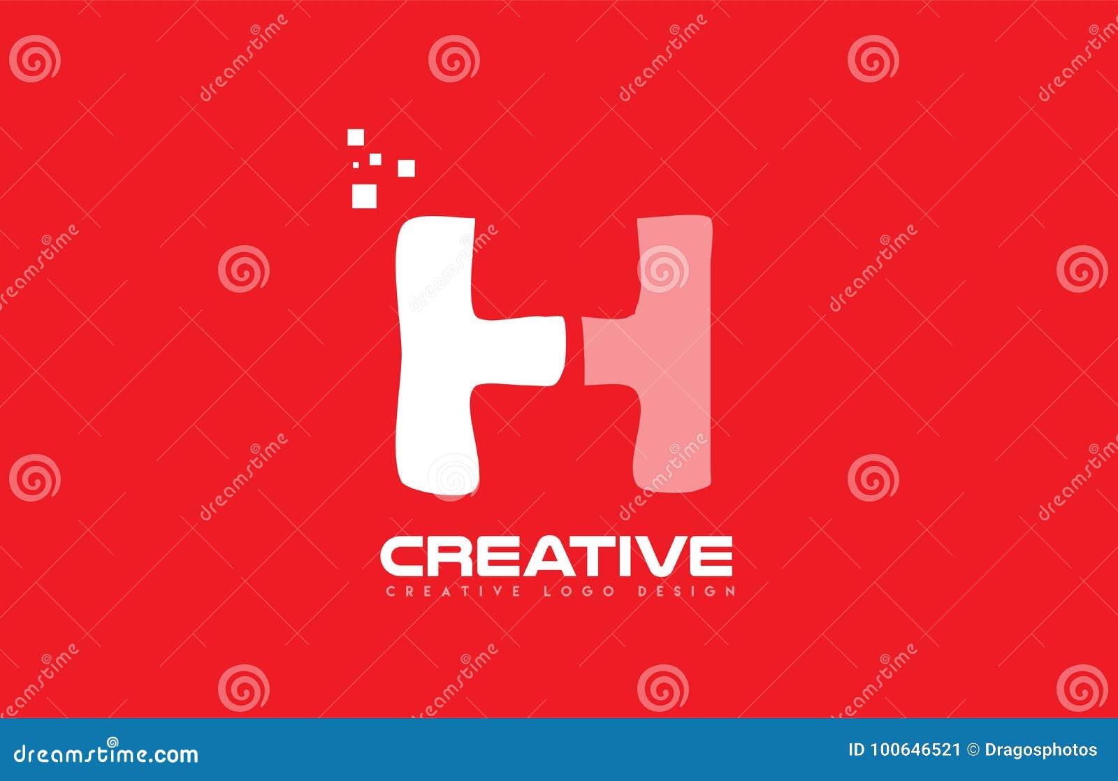 Alphabet Letter H Red Technology White Logo Company Design Icon Stock ...