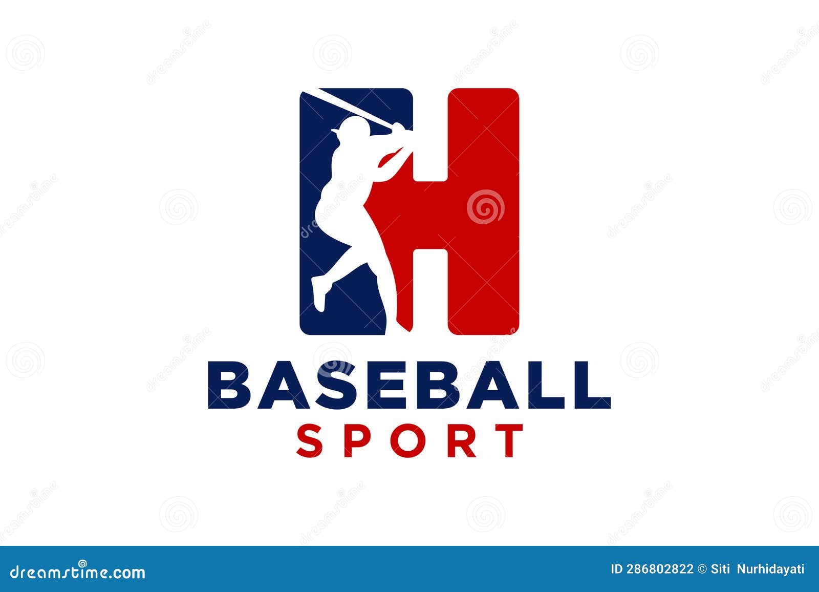 Letter H Baseball Logo Icon Vector Template, Stock Vector ...