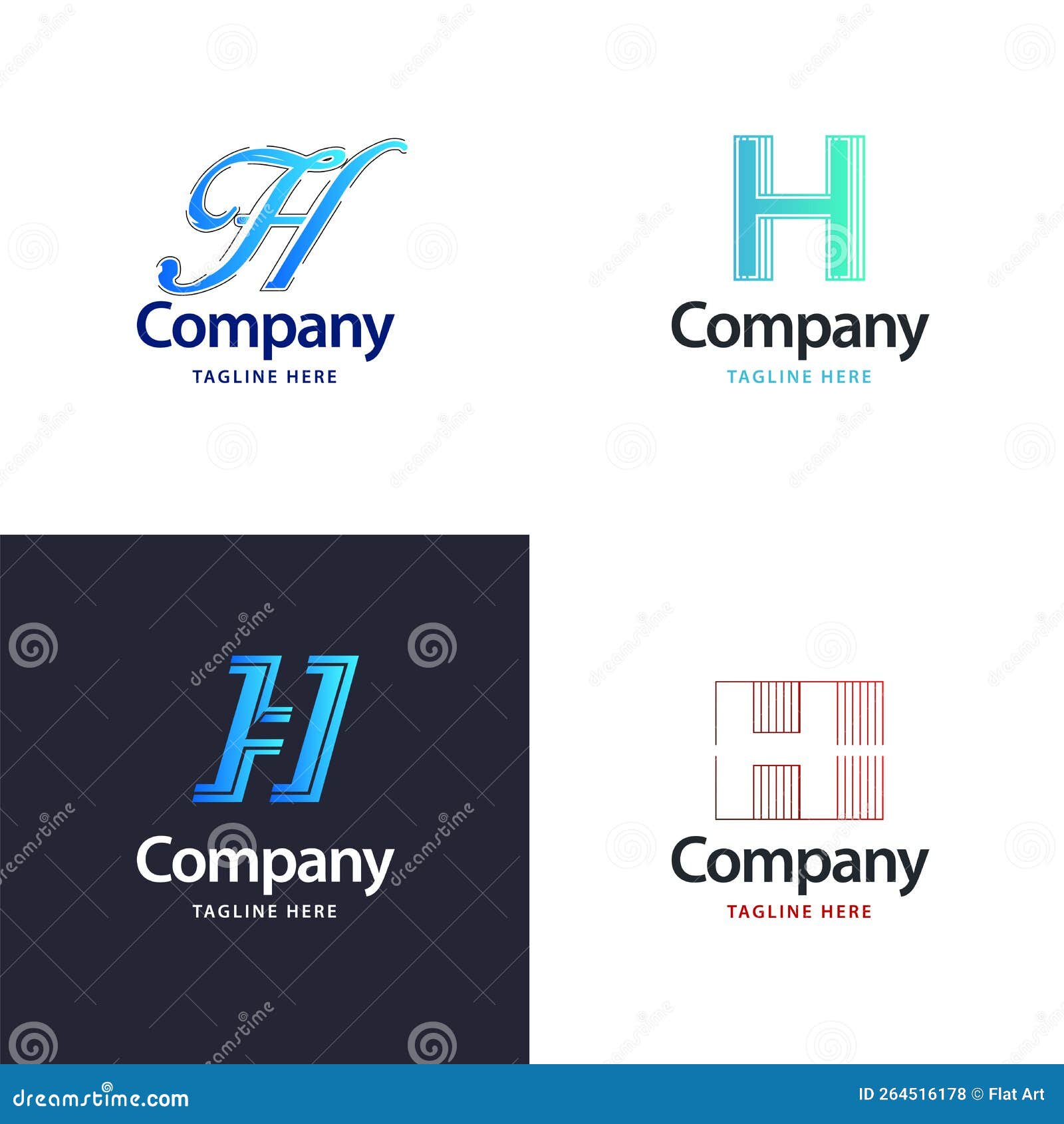 Letter H Big Logo Pack Design Creative Modern Logos Design for Your ...