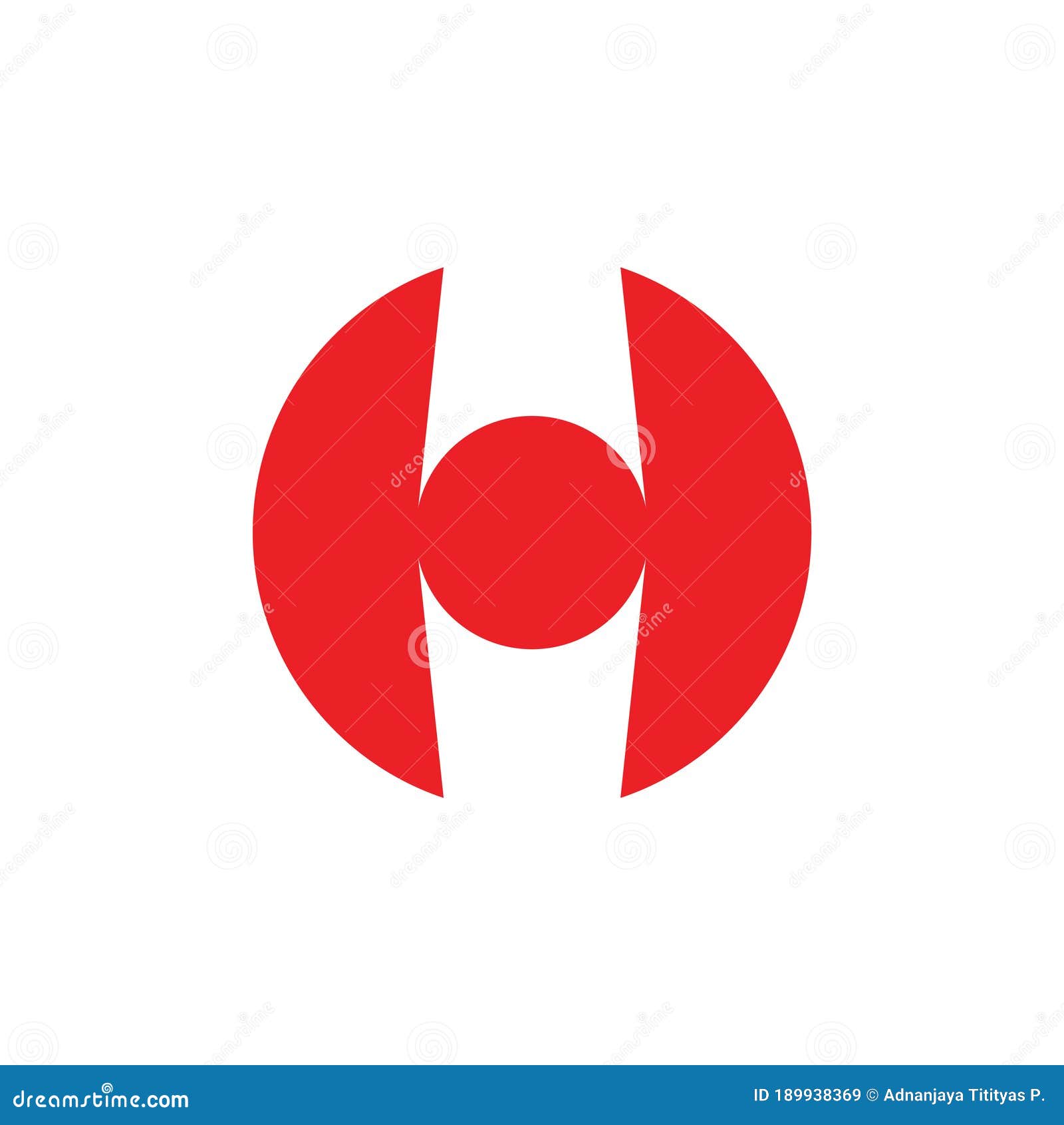 Letter H Circle Geometric Simple Logo Stock Vector - Illustration of ...