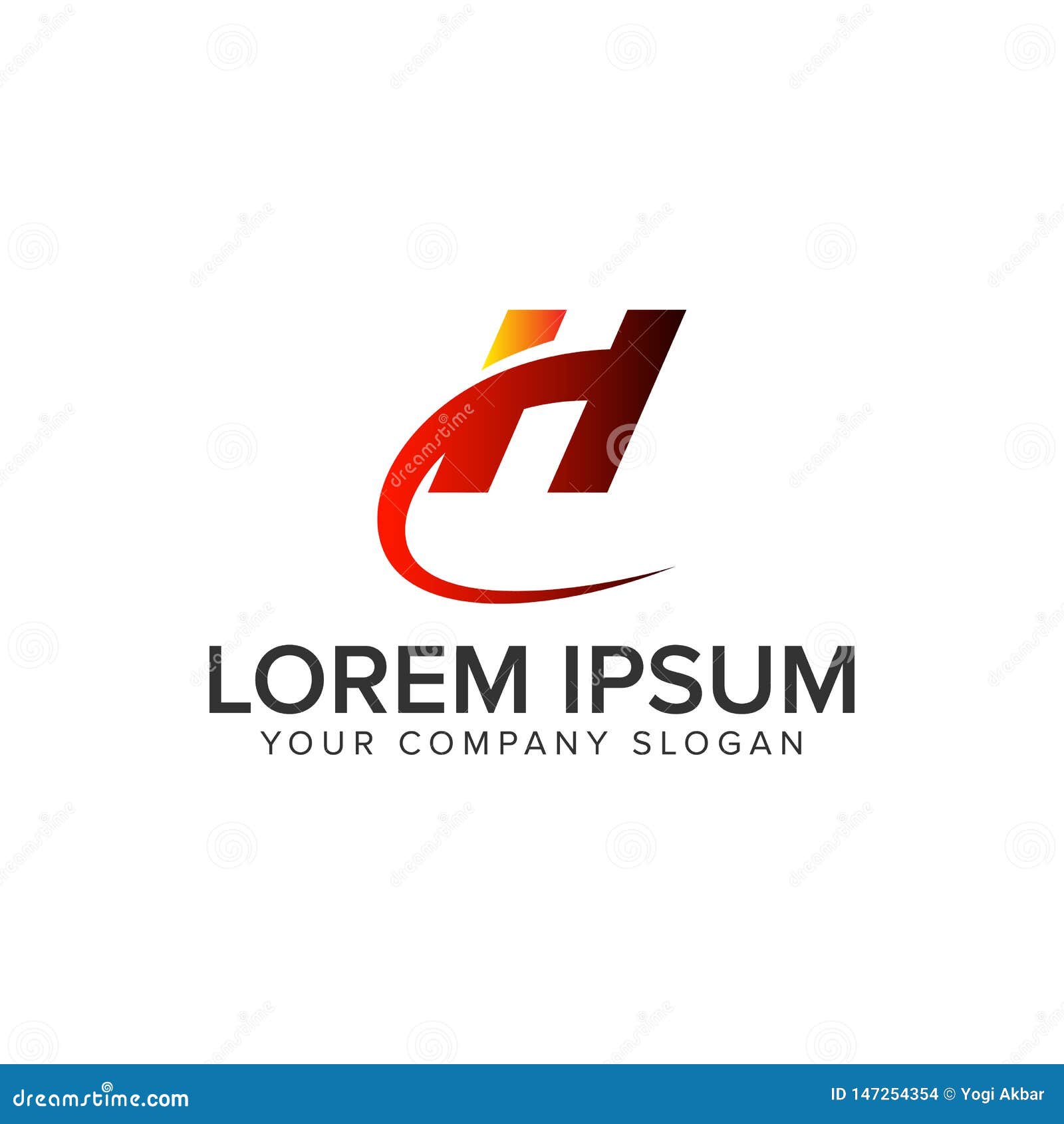 Letter H Creative Unique Logo Design Concept Template. Fully Editable ...