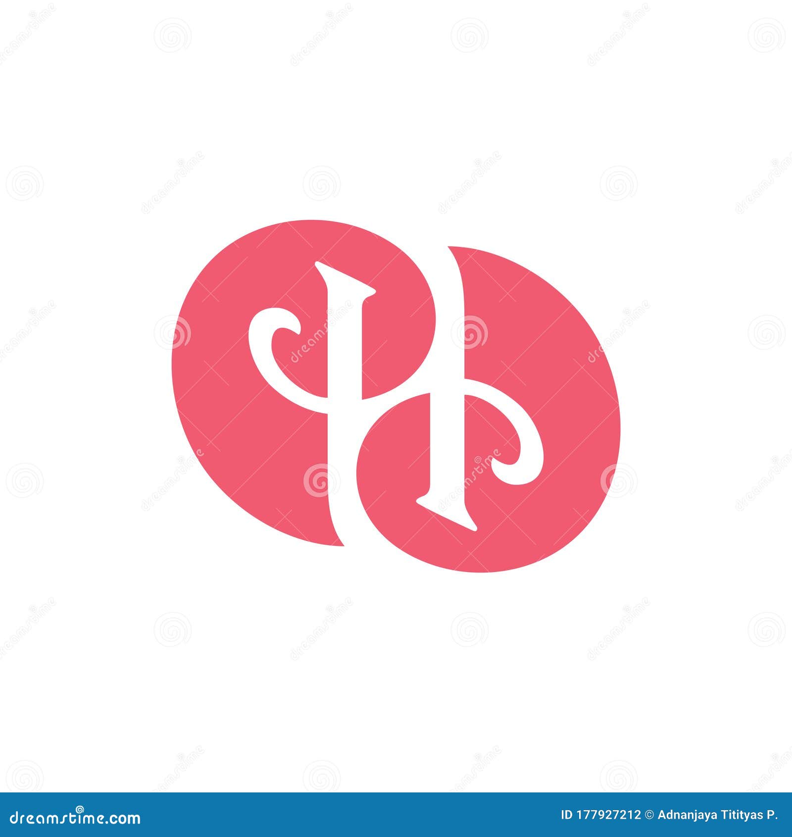 Letter H Curves Negative Space Logo Vector Stock Vector - Illustration ...