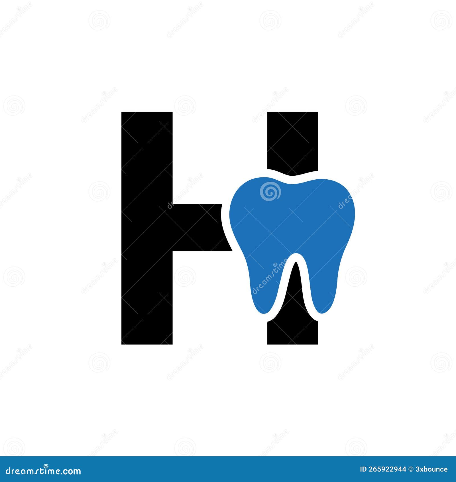 Letter H Dental Logo Concept with Teeth Symbol Vector Template Stock ...