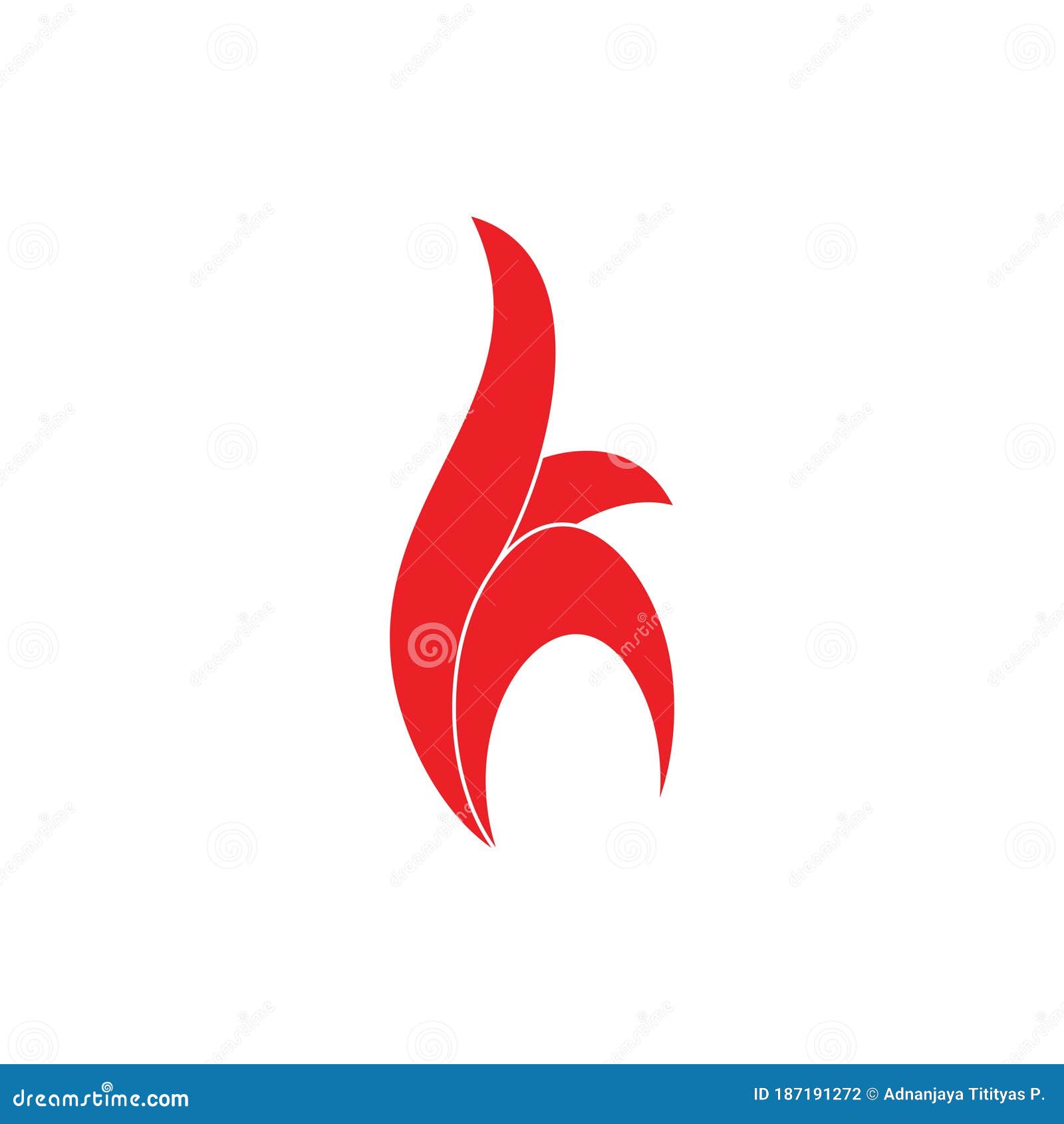 Letter H Fire Red Flame Design Logo Vector Stock Vector - Illustration ...