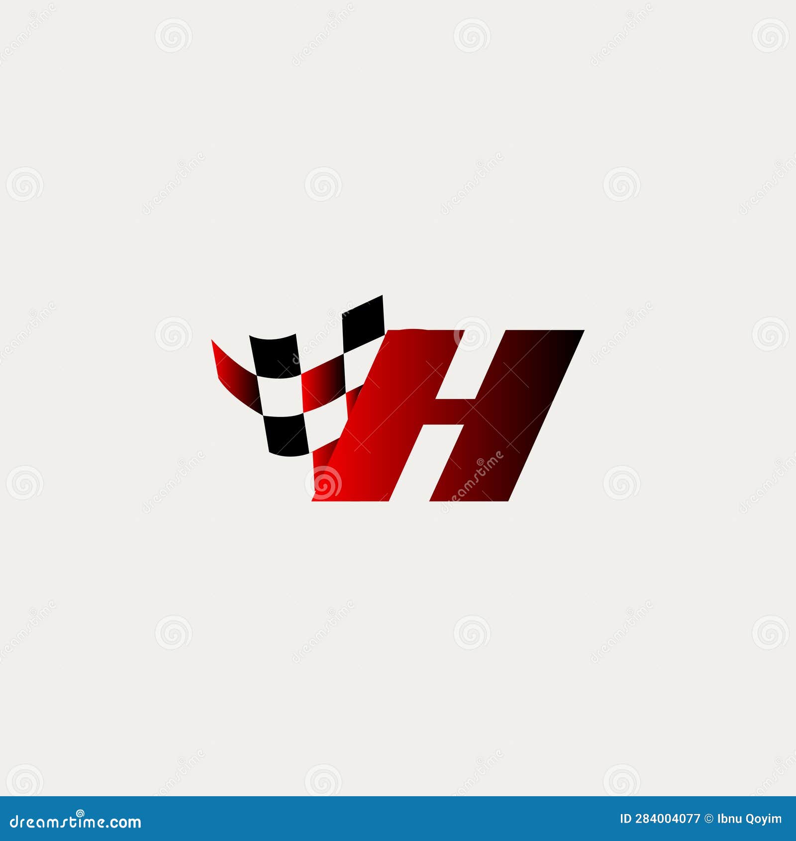 Letter H Flag Racing Race Design Vector Stock Vector - Illustration of ...