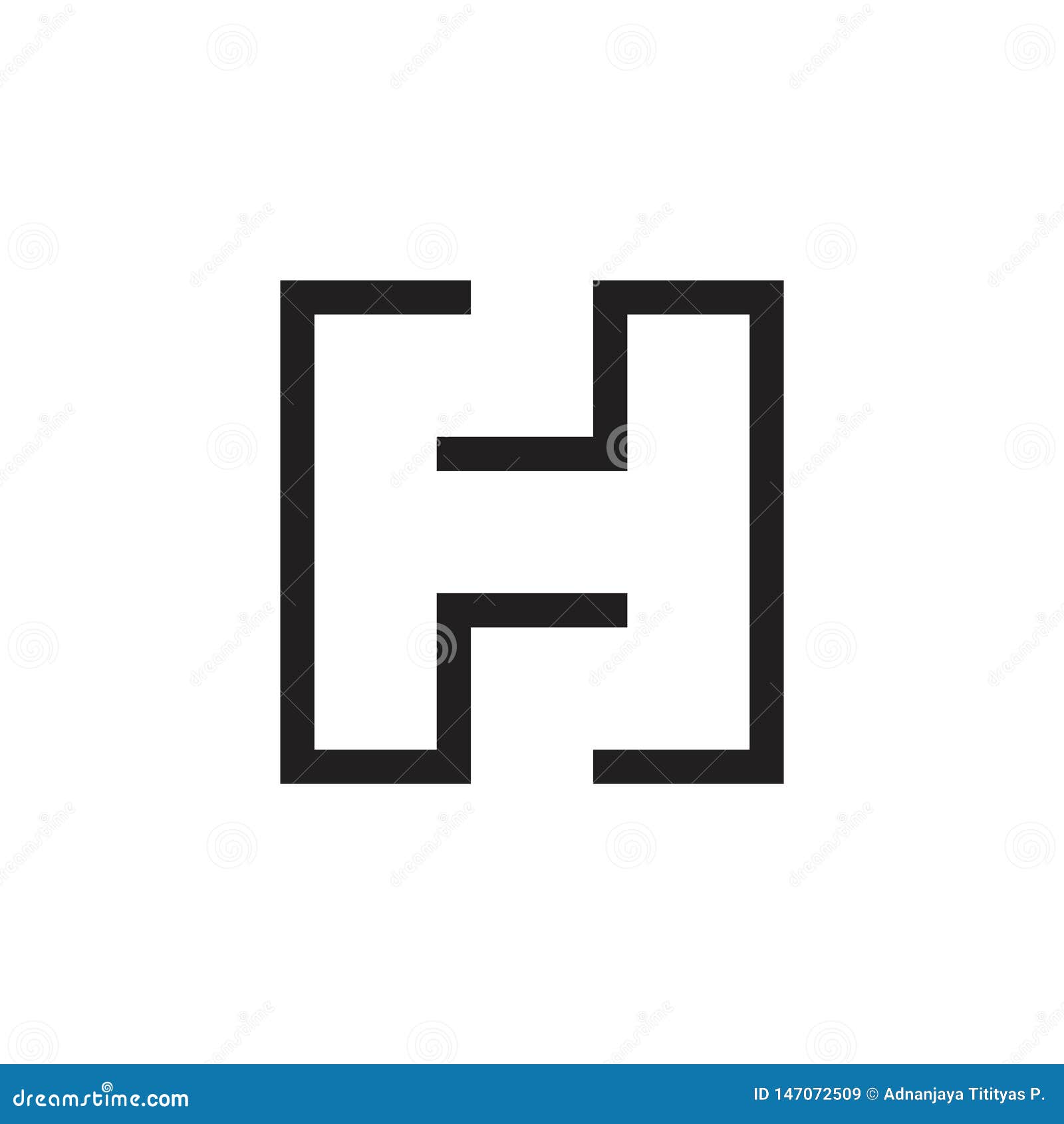 Letter H Geometric Line Logo Vector Stock Vector - Illustration of ...