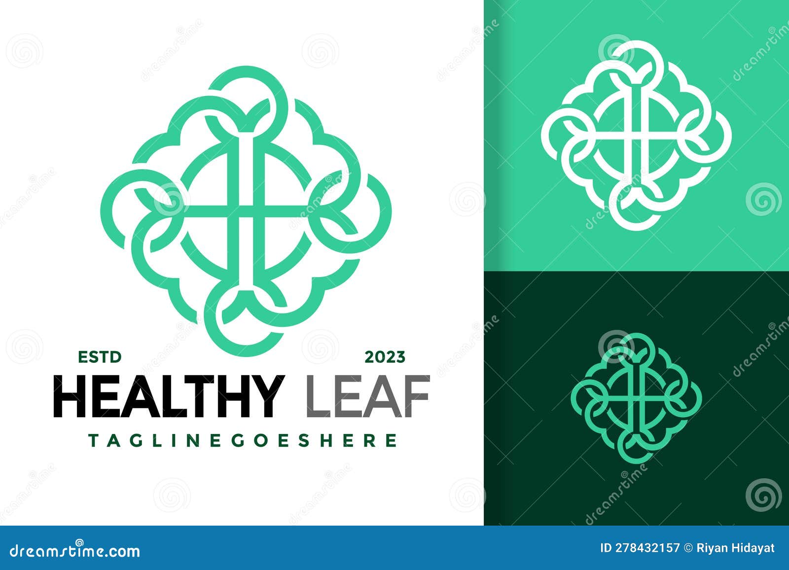 Letter H Healthy Leaf Logo Vector Icon Illustration Stock Vector ...