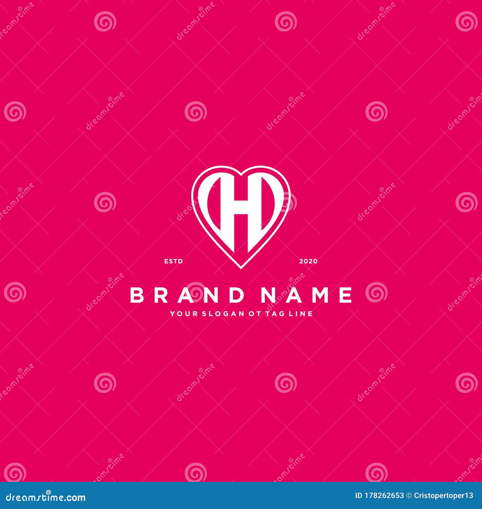 Letter H Heart Logo Icon Design Vector Stock Vector - Illustration of ...