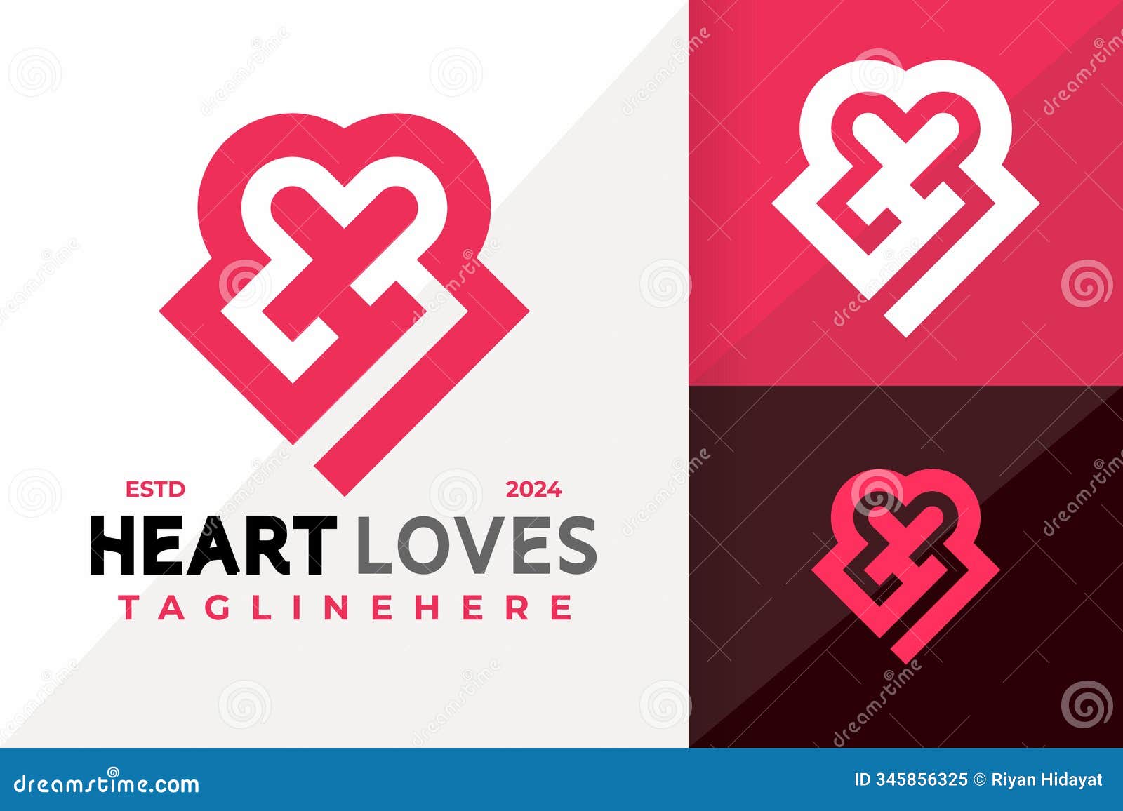 Heart Loves Luxury Logo Design Brand Identity Logos Designs Vector ...