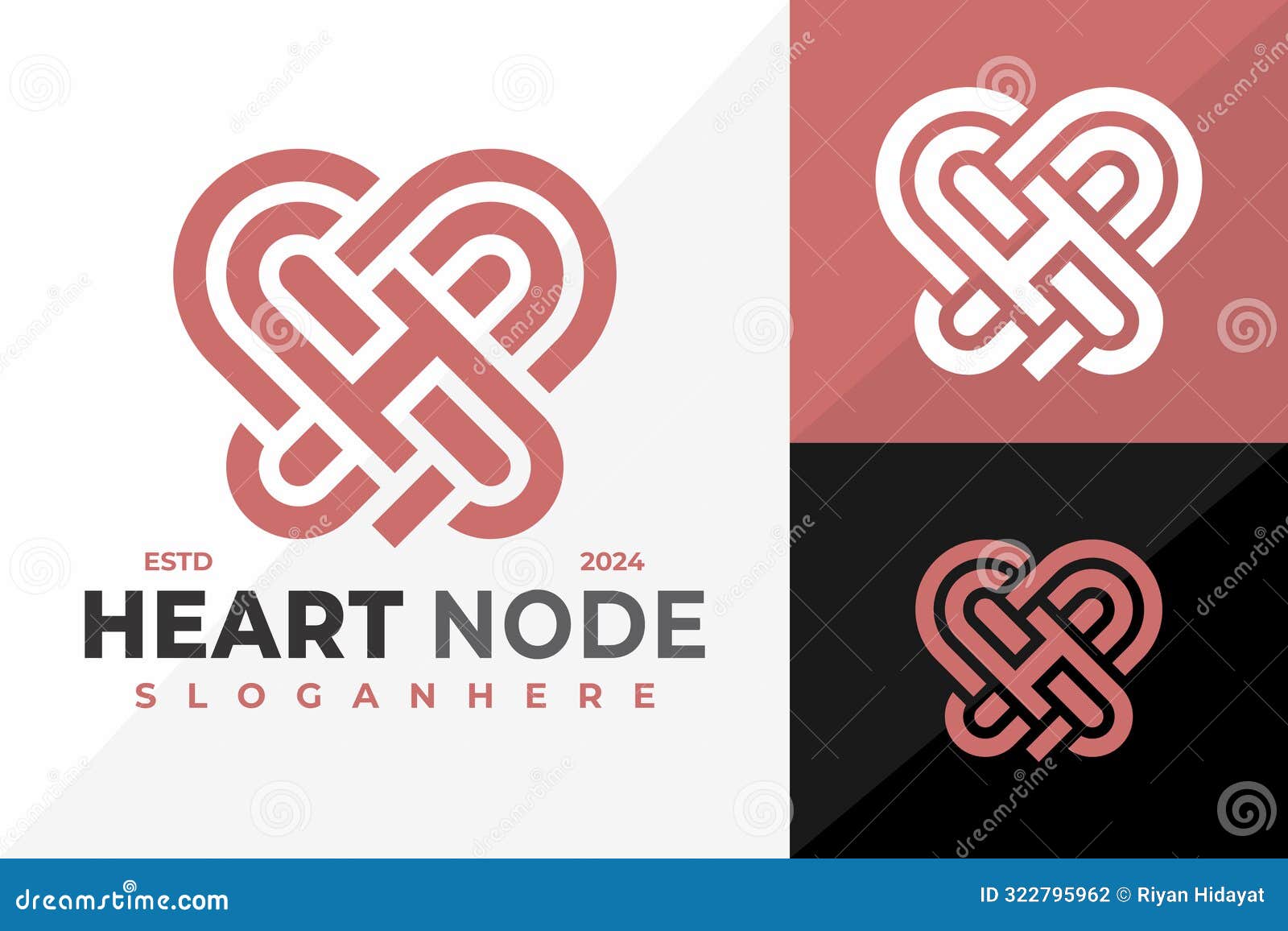 Letter H Heart Node Logo Design Vector Symbol Icon Illustration Stock ...