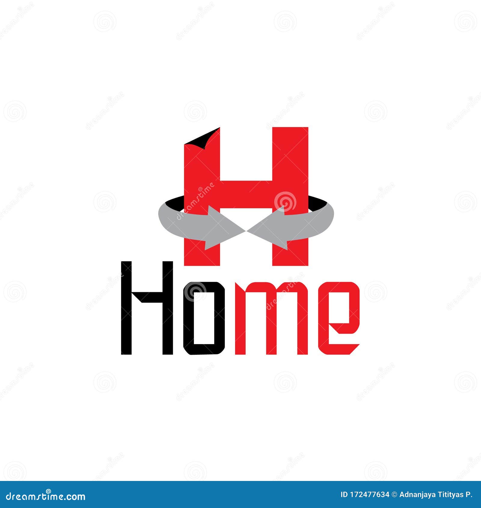 Letter H Home Circle Arrows 3d Logo Stock Vector - Illustration of logo ...