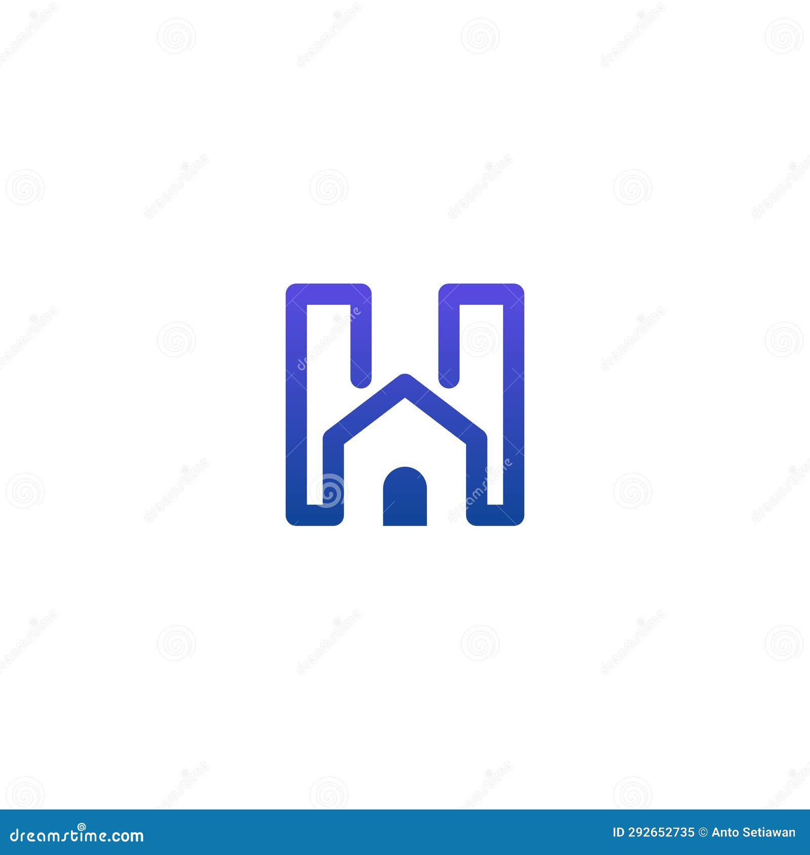 Letter H Home Logo Design. H Building Logo Stock Vector - Illustration ...