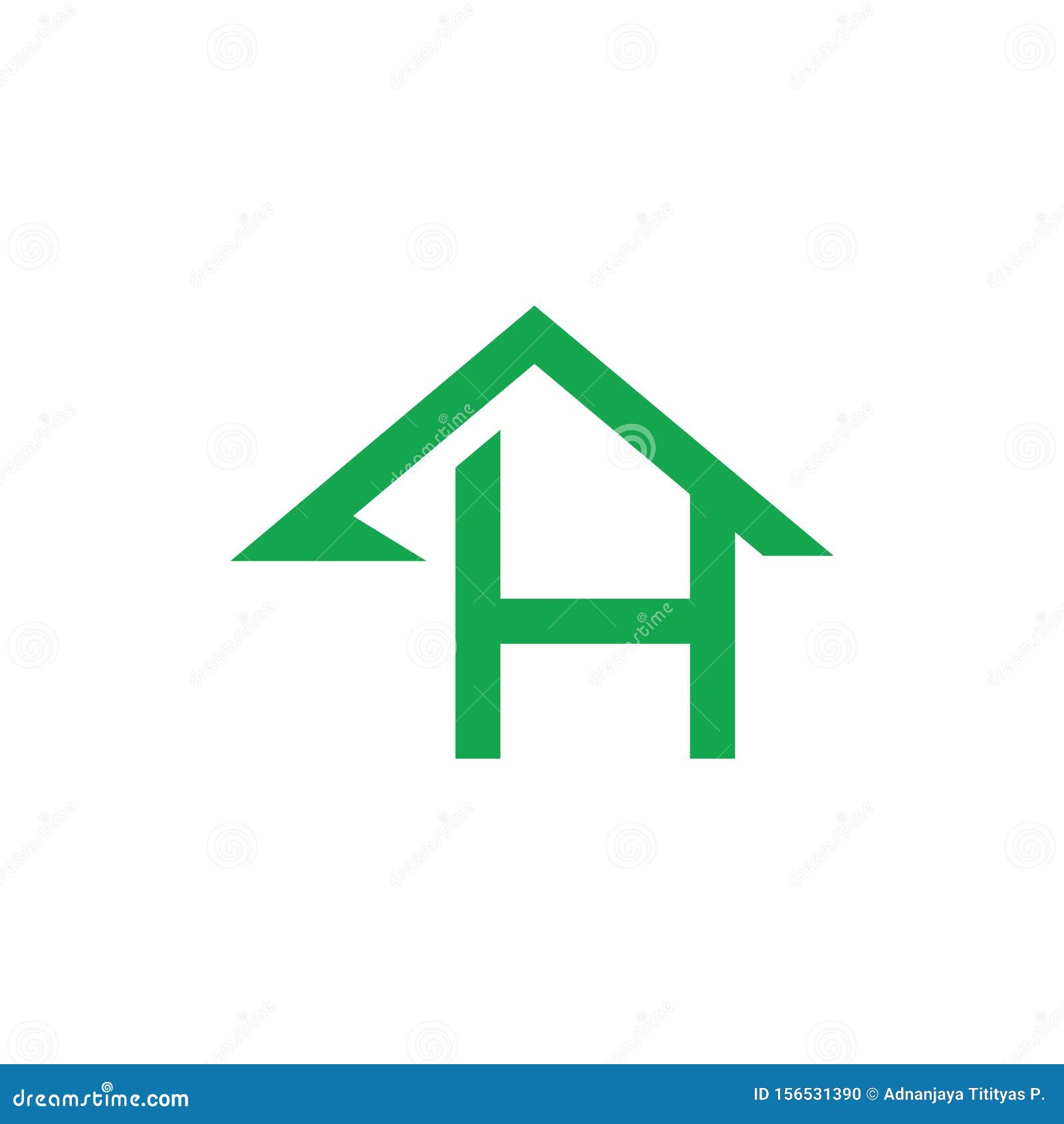 Letter H Home Roof Unique Logo Vector Stock Vector - Illustration of ...