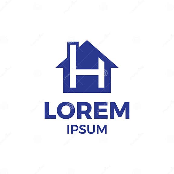 Letter H House Logo Vector Template 02 Stock Illustration ...