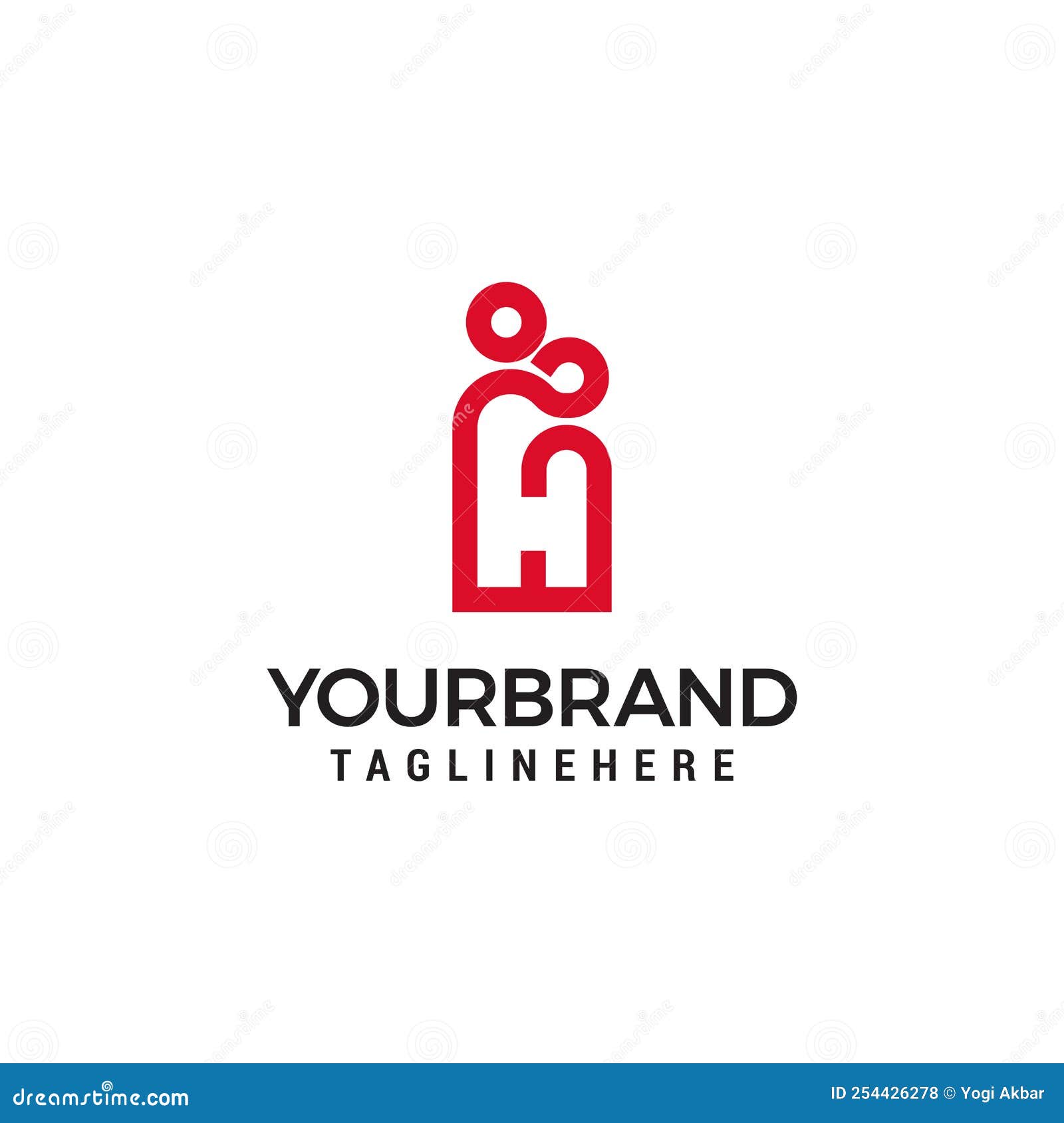 Letter H Human Couple Icon Logo Line Design Template Vector ...