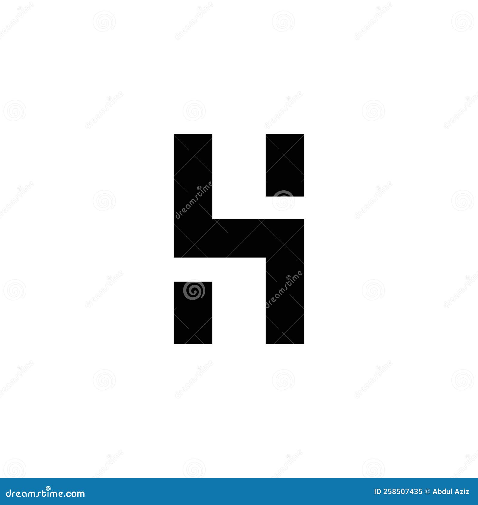 Letter h icon logo vector stock vector. Illustration of initial - 258507435