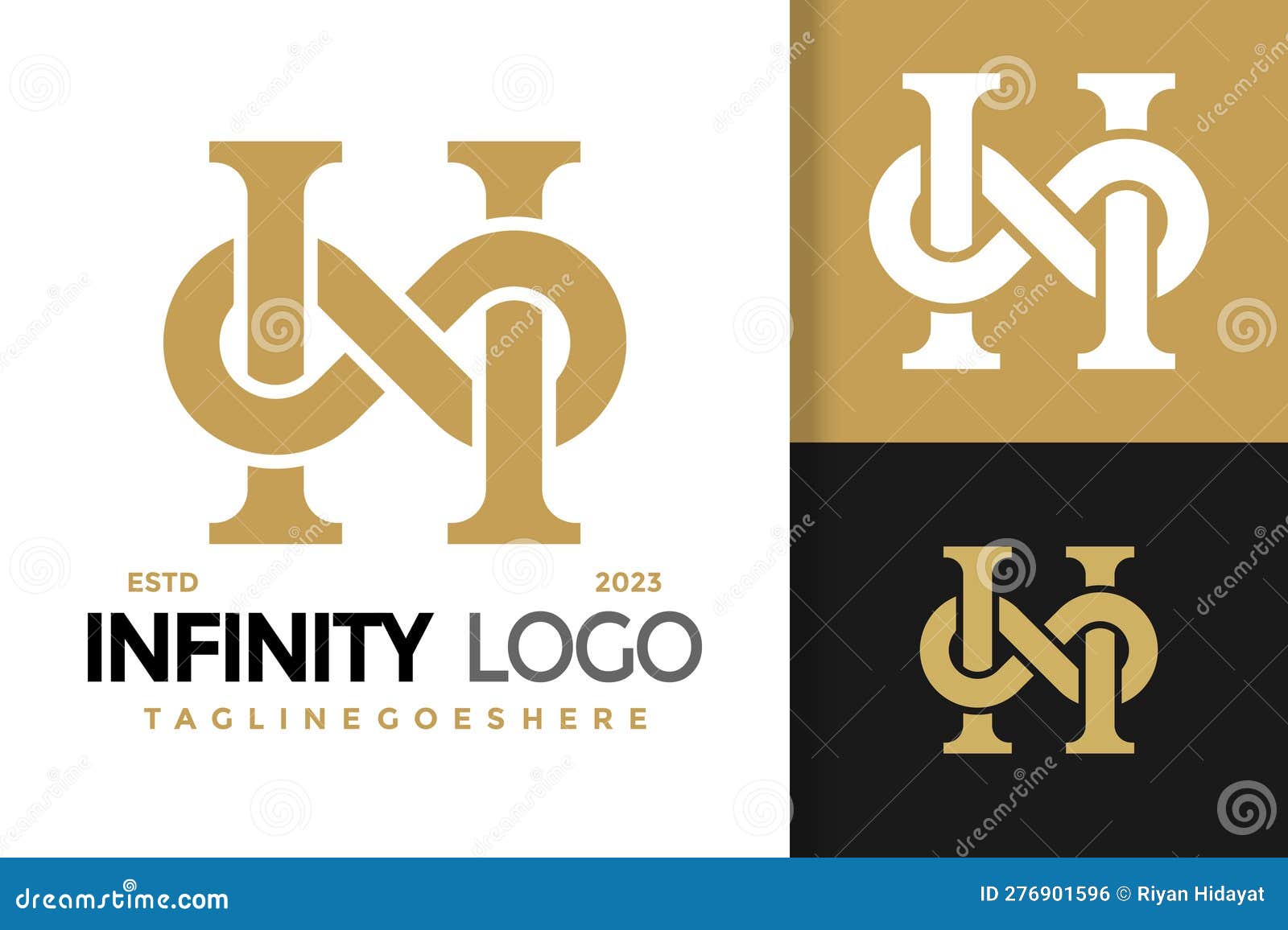 Letter H Infinity Logo Vector Icon Illustration Stock Vector ...