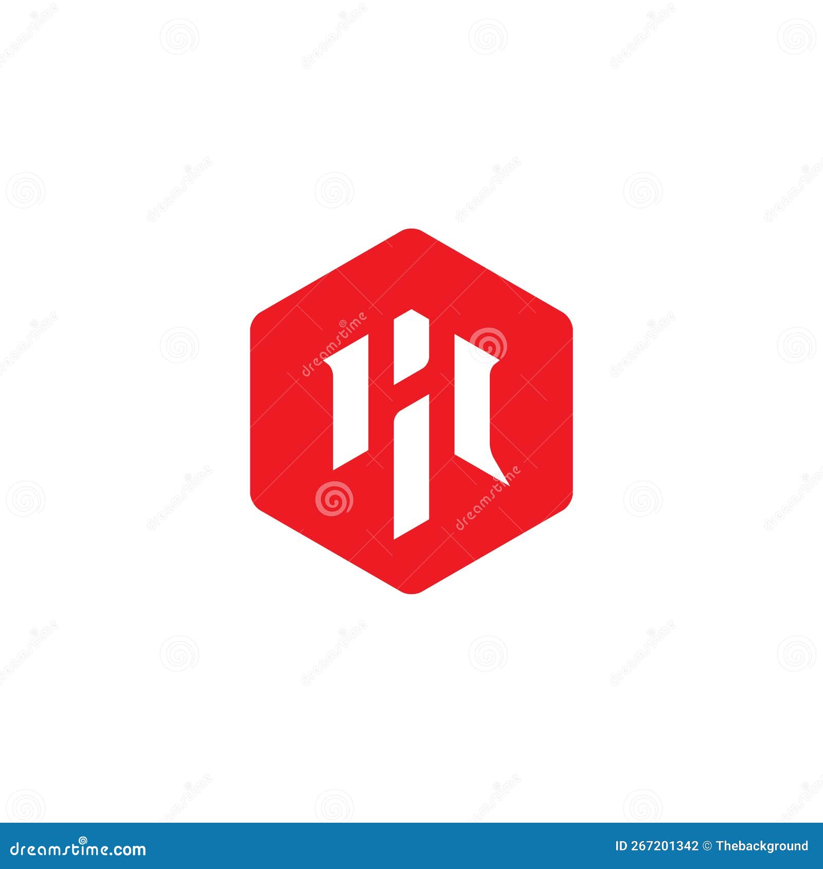 Letter H Inside Hexagon. Concise Logo in Japanese Style Stock Vector ...