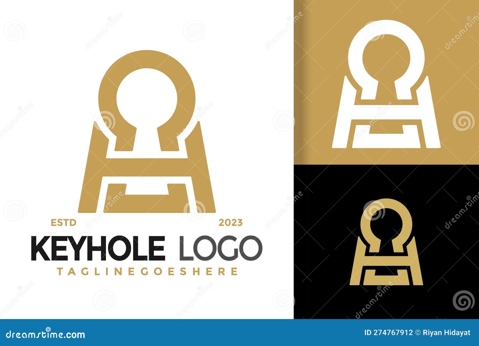 Letter H Keyhole Logo Vector Icon Illustration Stock Vector ...