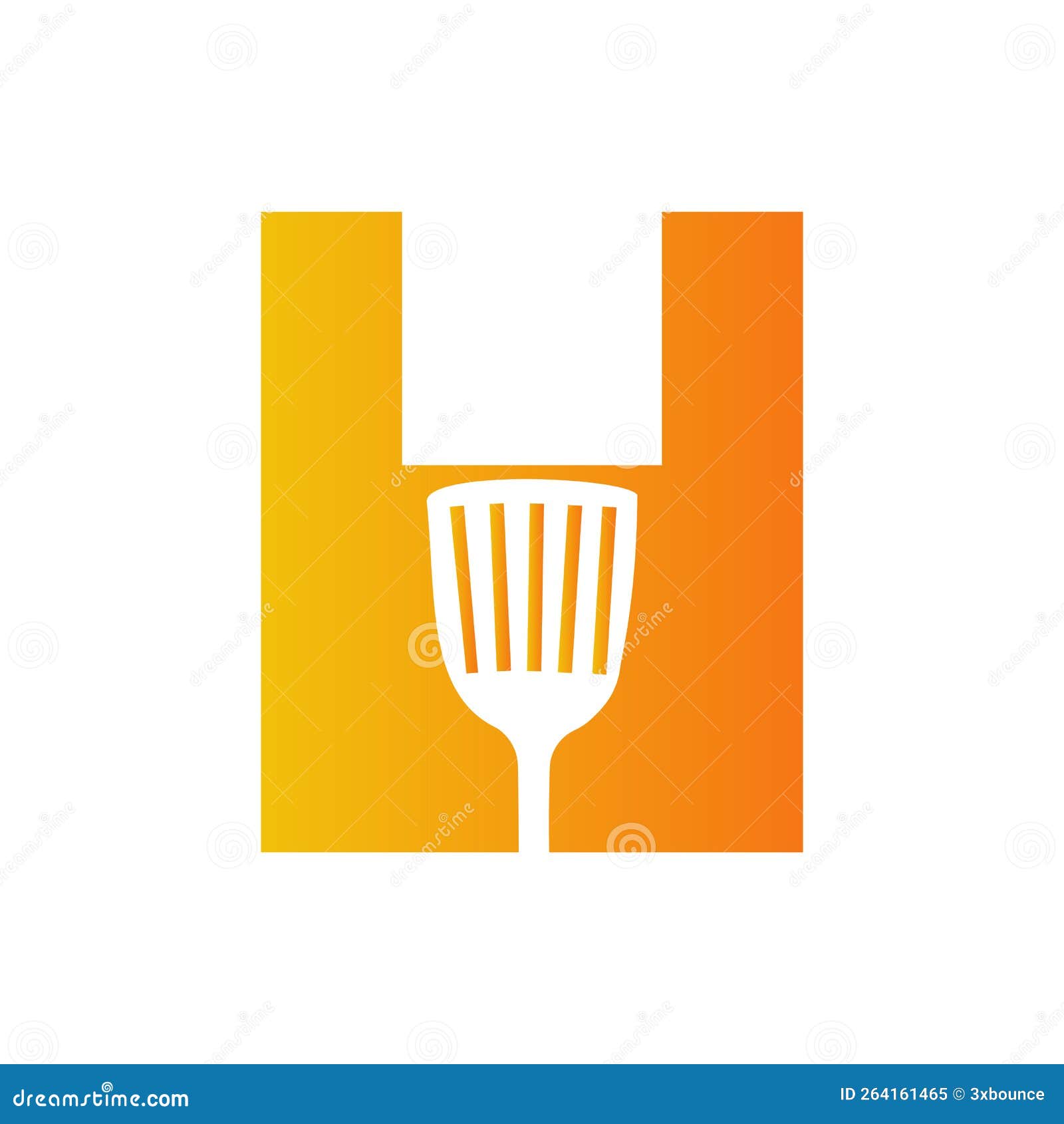 Letter H Kitchen Spatula Logo. Kitchen Logo Design Combined with ...