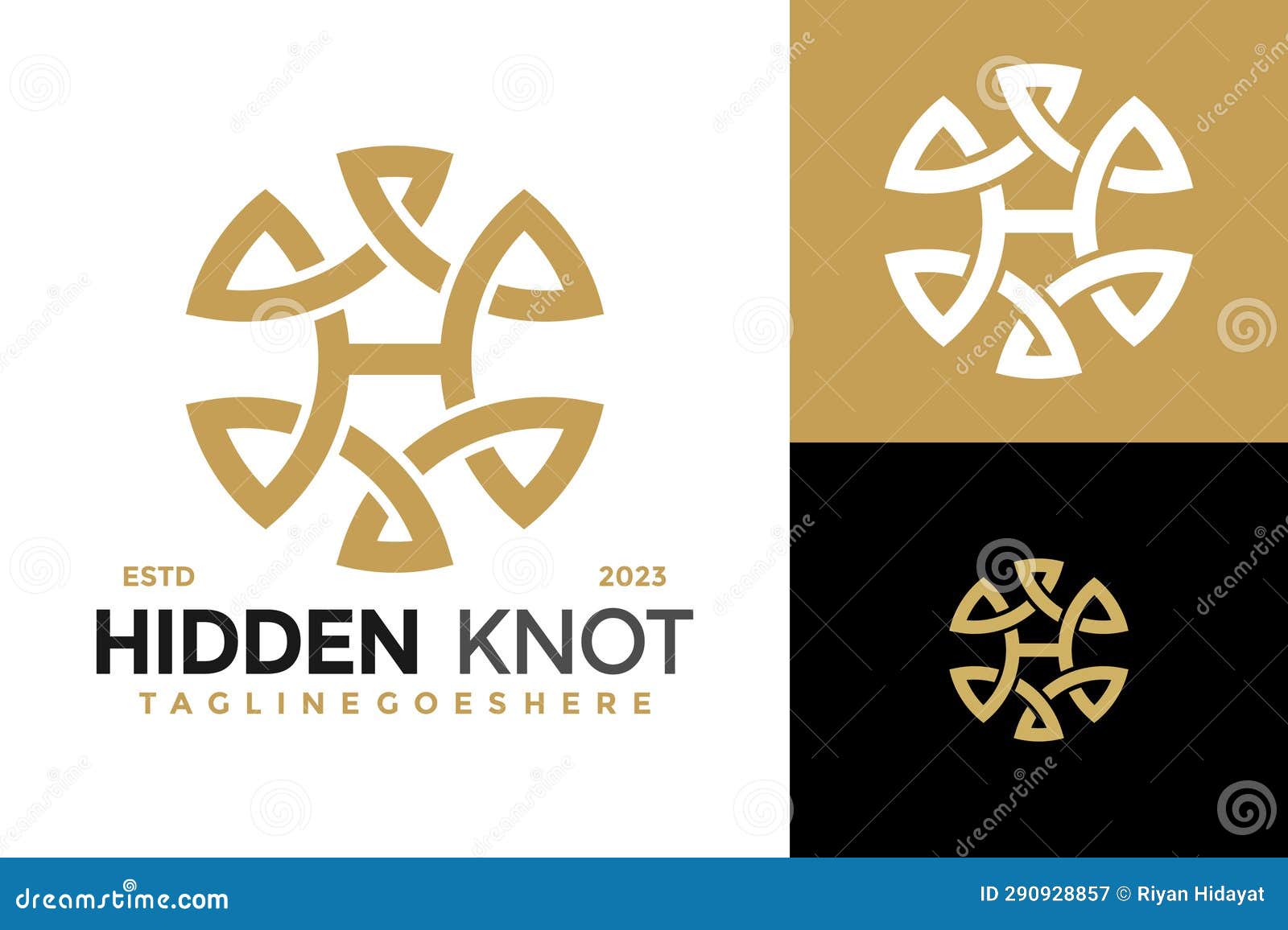 Letter H Knot Logo Design Vector Symbol Icon Illustration Stock Vector ...