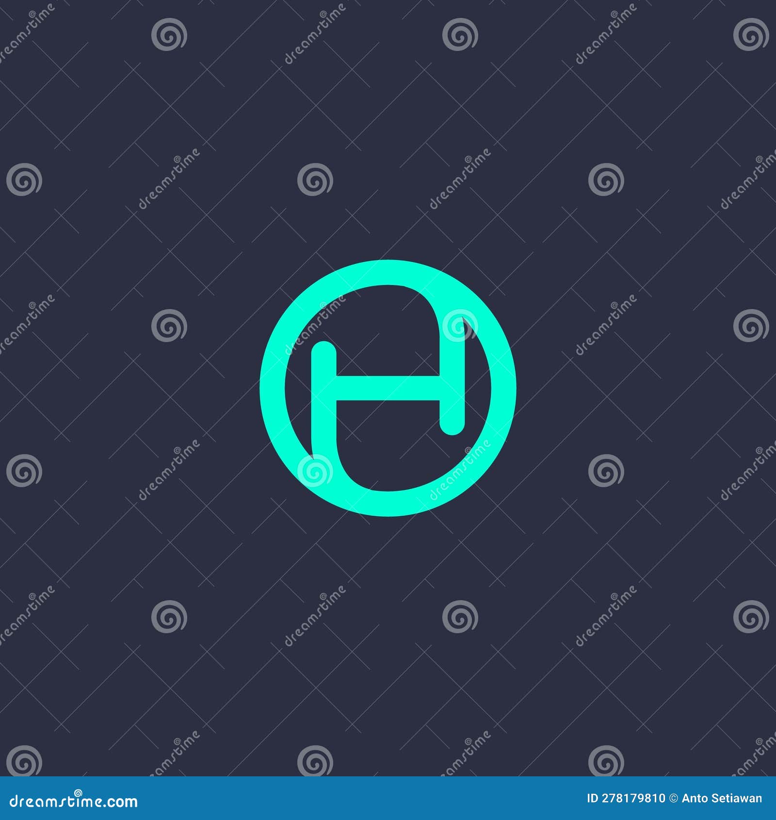 Letter H Line Logo Design. H Vector Illustration Stock Vector ...