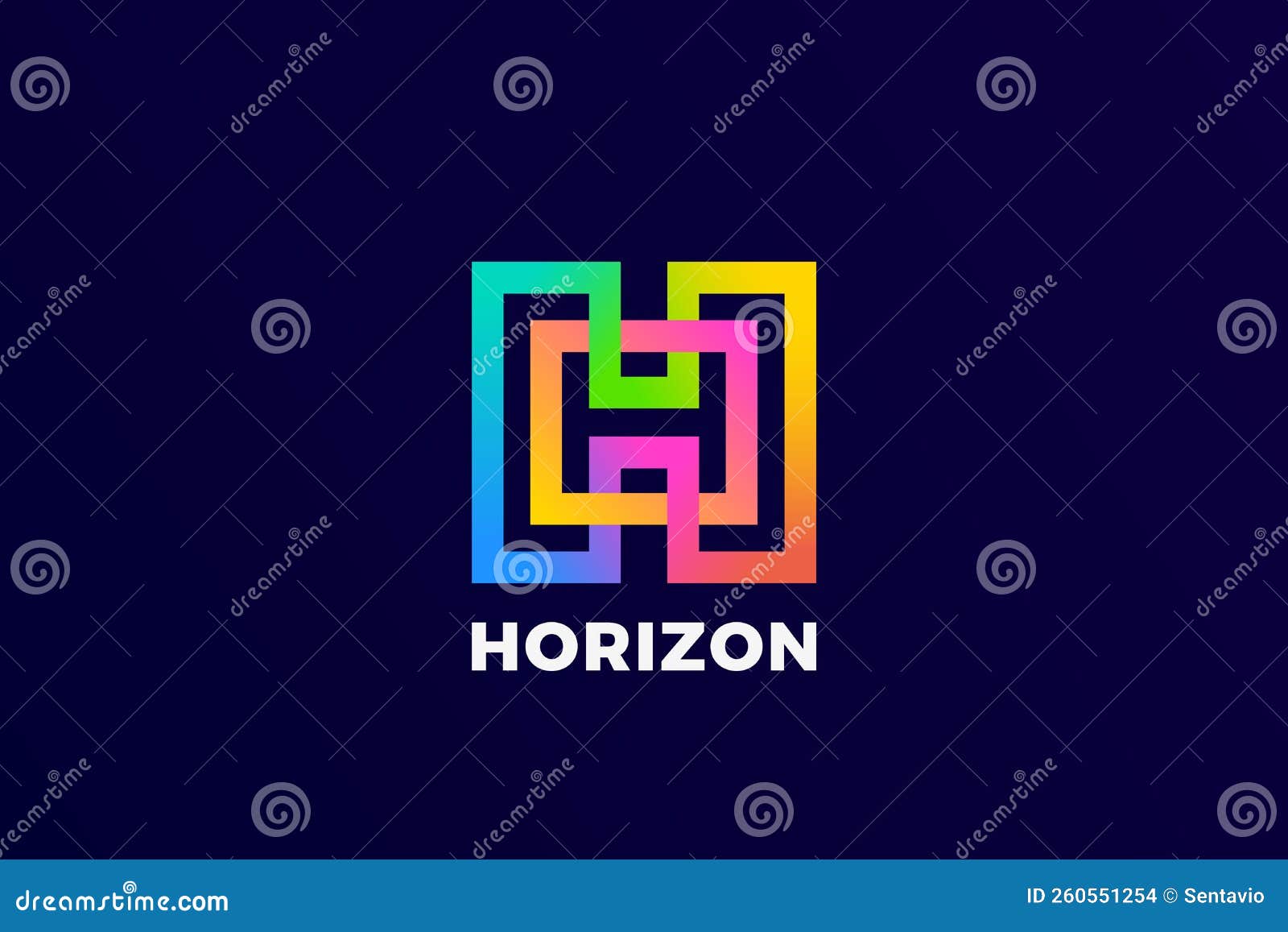Letter H Logo Design Loop Infinite Vector Template Colorful Linear ... Letter H Logo Design Loop Infinite Vector Template Colorful Linear ...