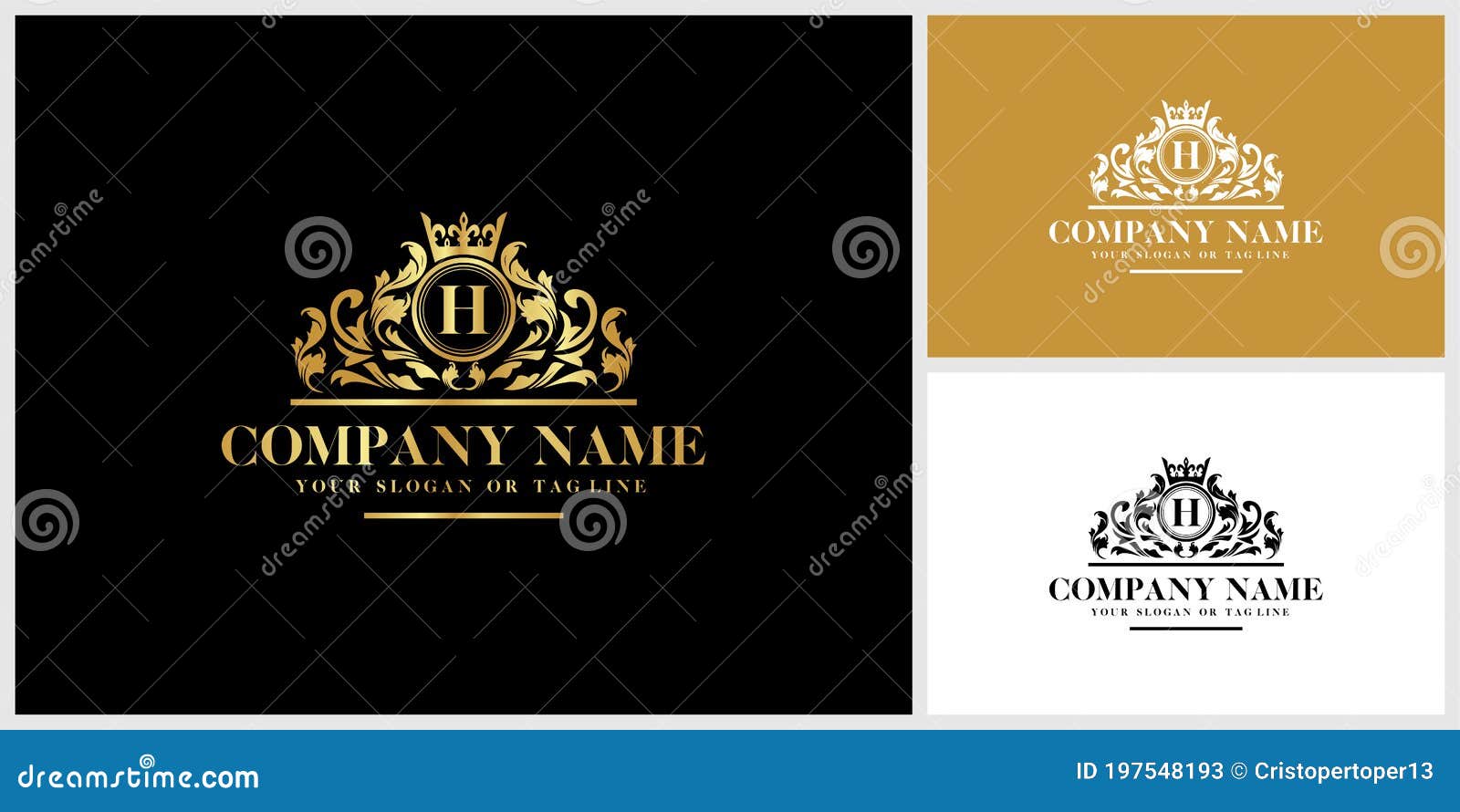 Letter H Logo Design Luxury Gold Vector Stock Vector - Illustration of ...
