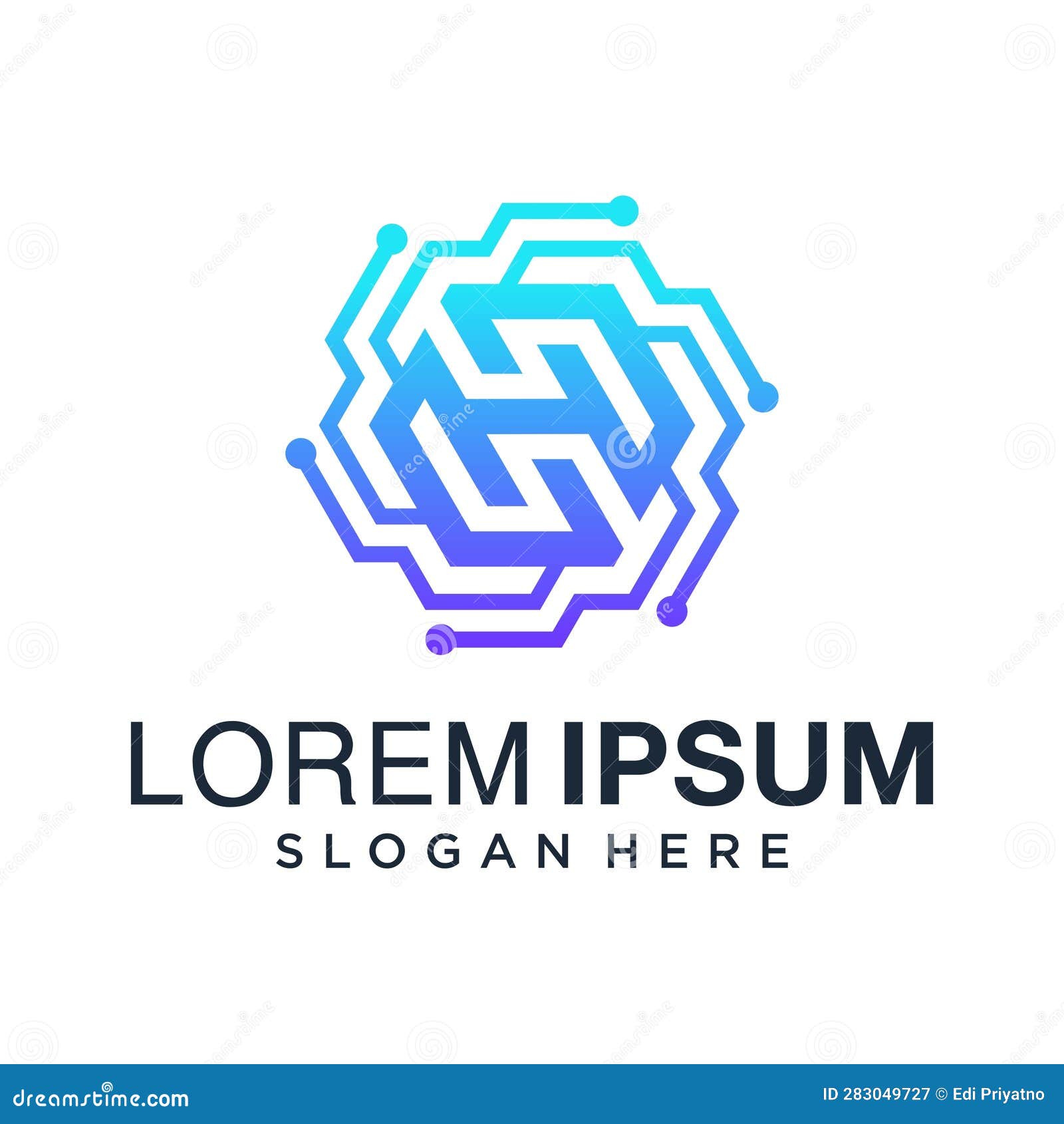 Letter H Logo Design with Technology Template Stock Vector ...