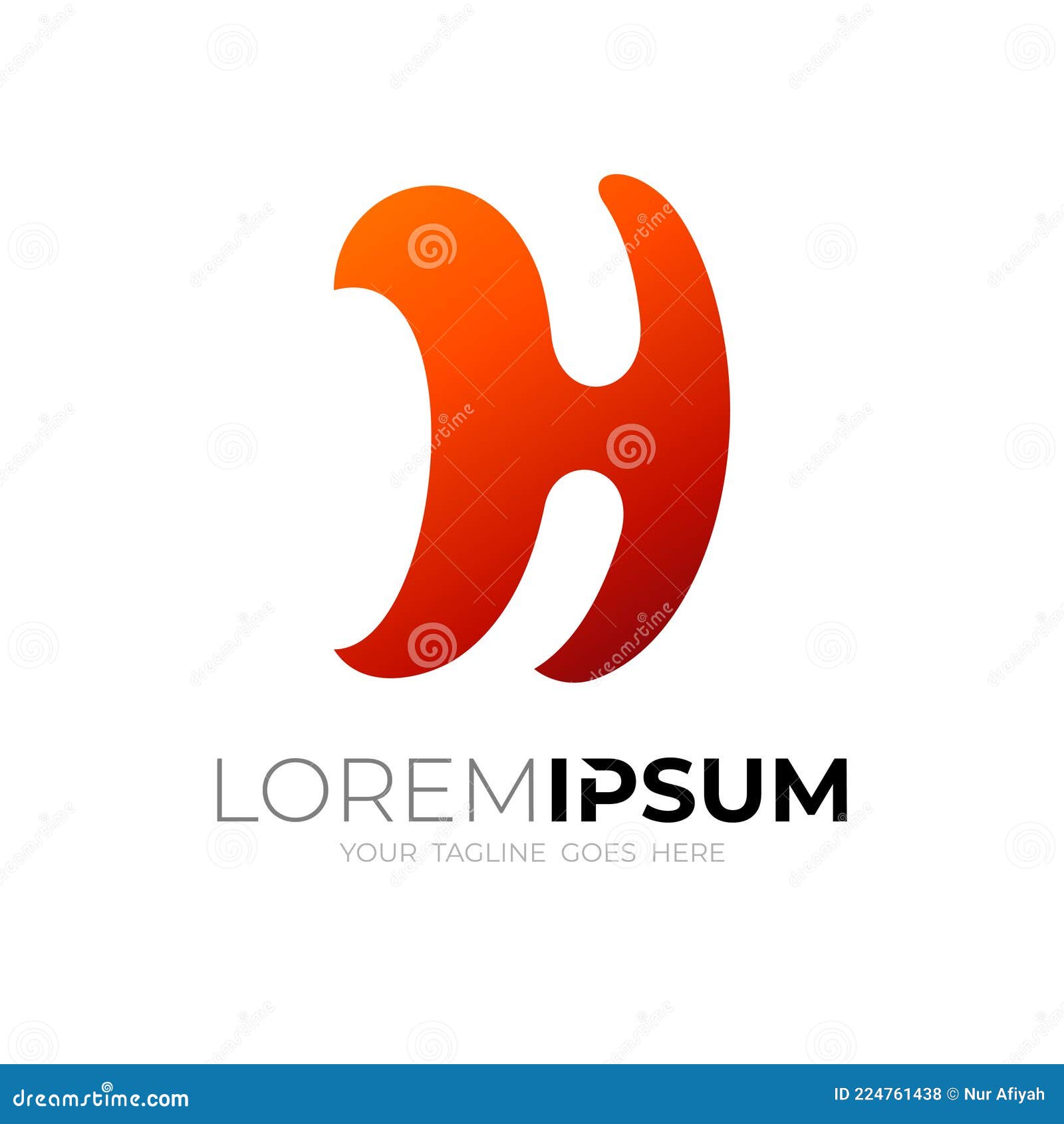 Letter H Logo with Simple Design, Vector Image Icon Stock Vector ...