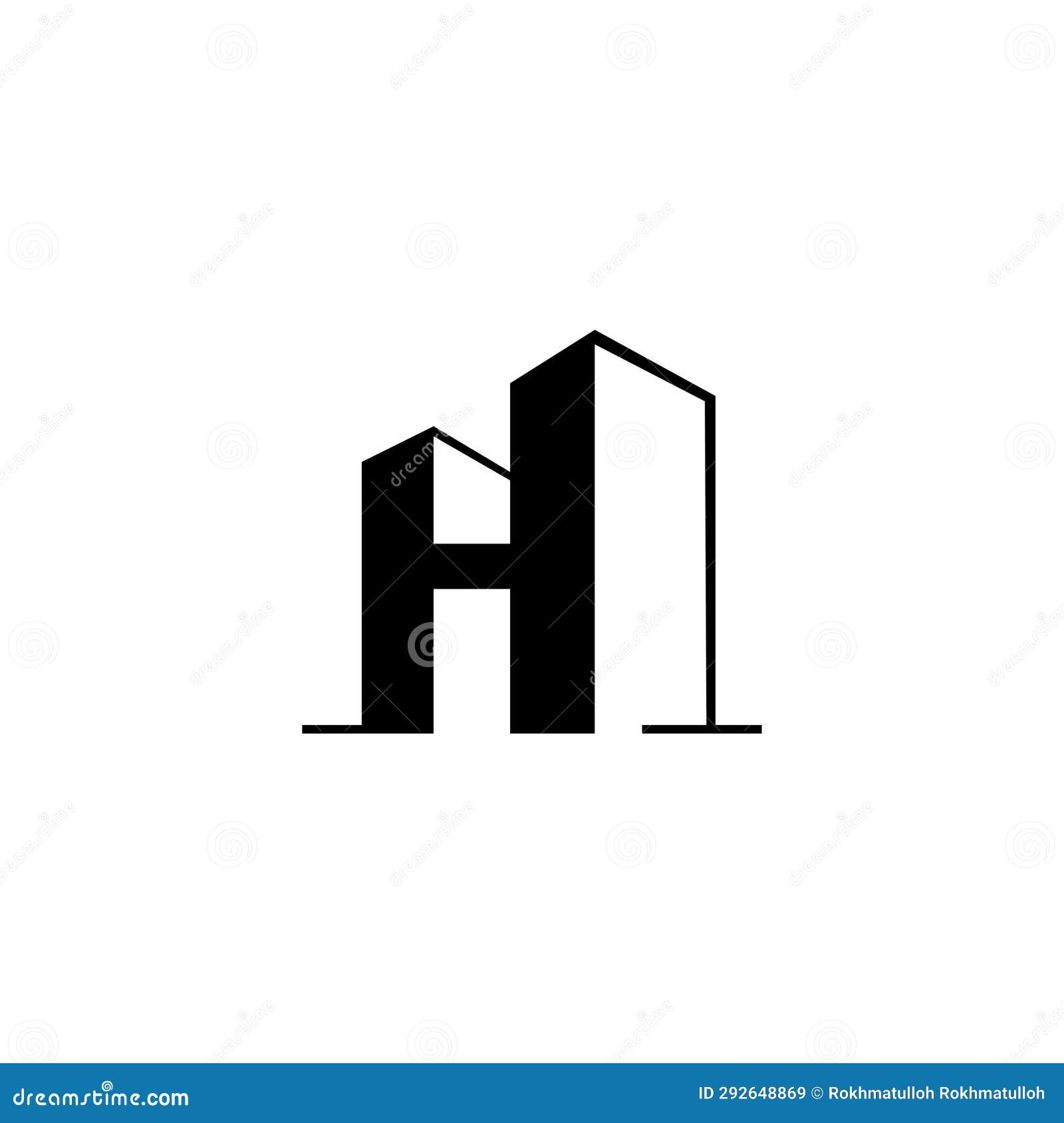 Letter H Logo Template Building Illustration Vector Abstract Design ...