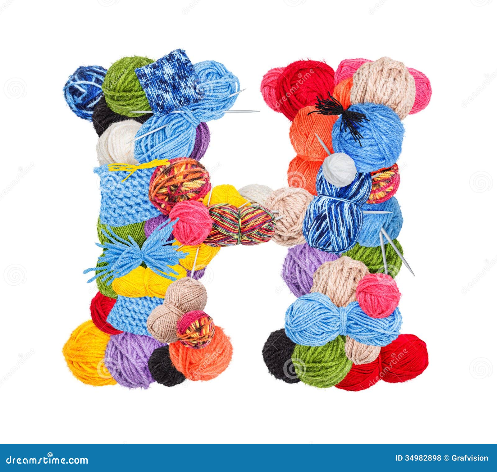 Letter H stock photo. Image of industry, knit, handmade - 34982898