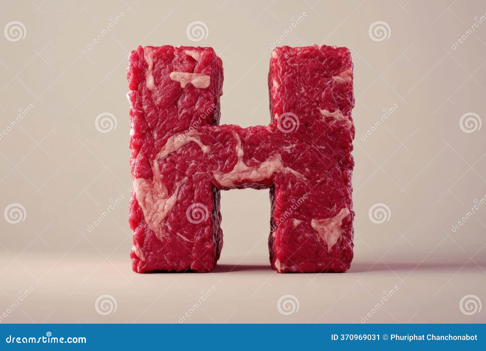 Letter G Meat Font. Pork And Bone Alphabet Sign. Ham Lettering. Vector ...