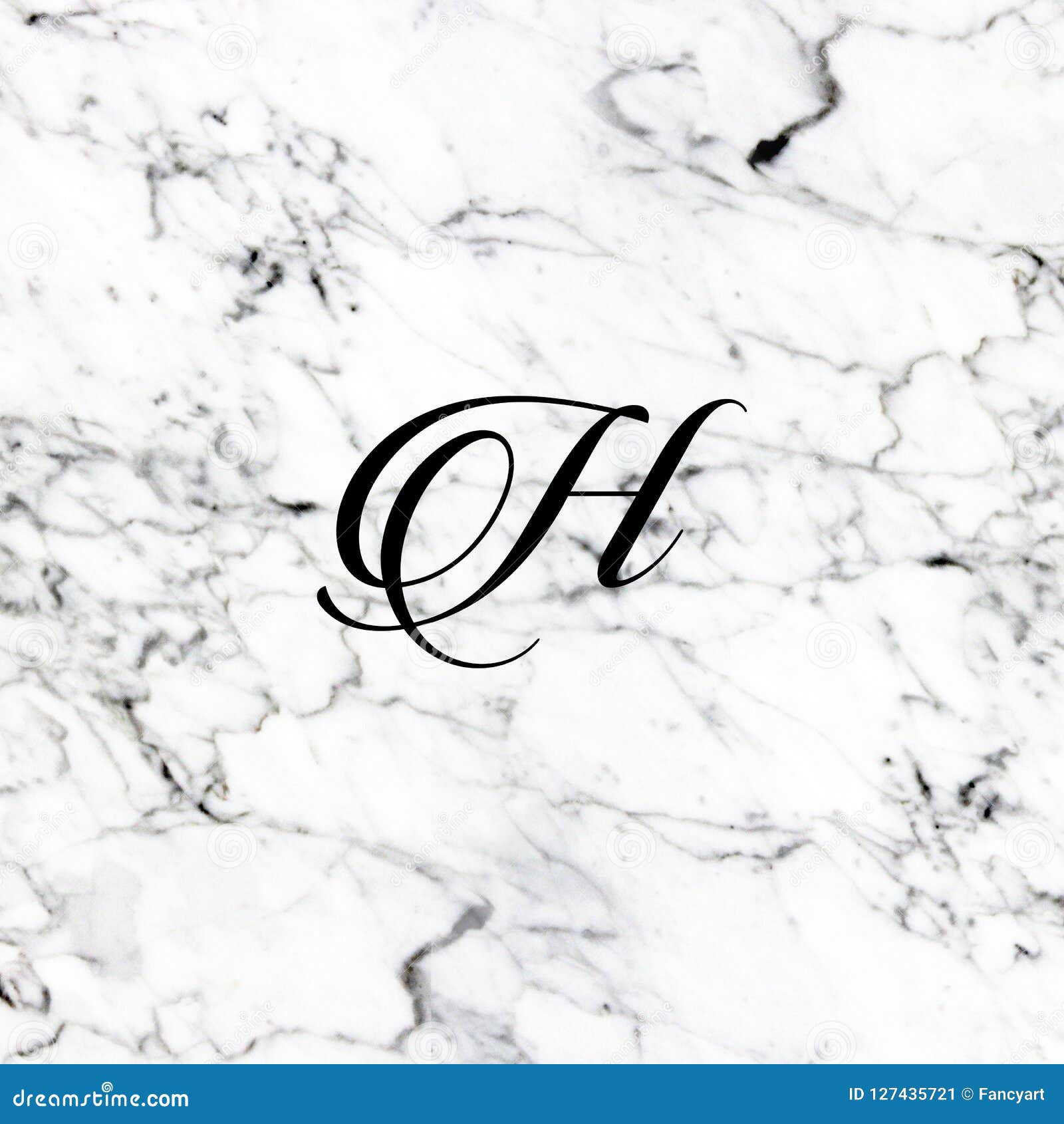 Letter H on Marble Texture Initial Stock Image - Image of design ...