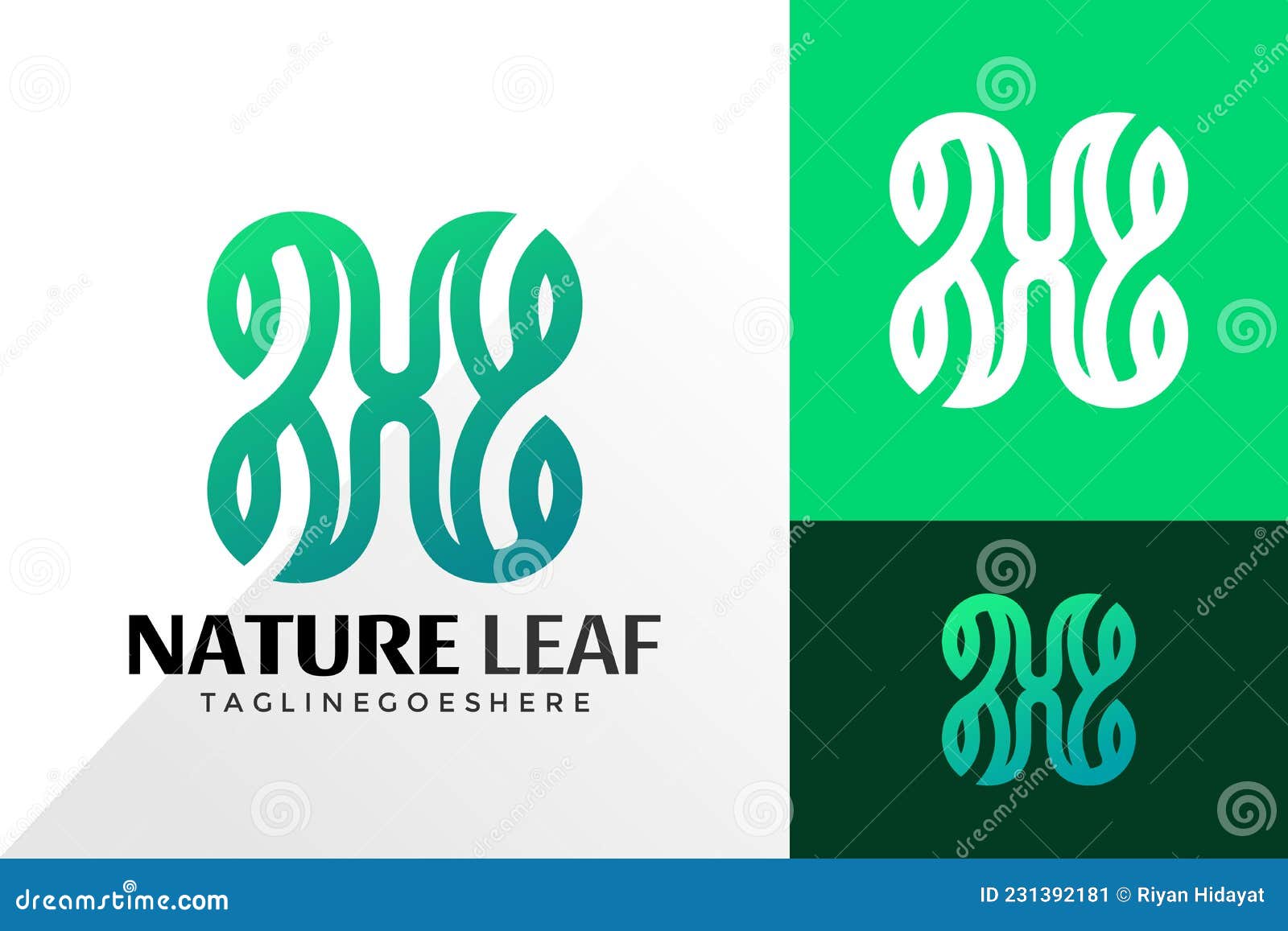 Letter H Nature Leaf Logo Vector Design, Creative Logos Designs Concept ...