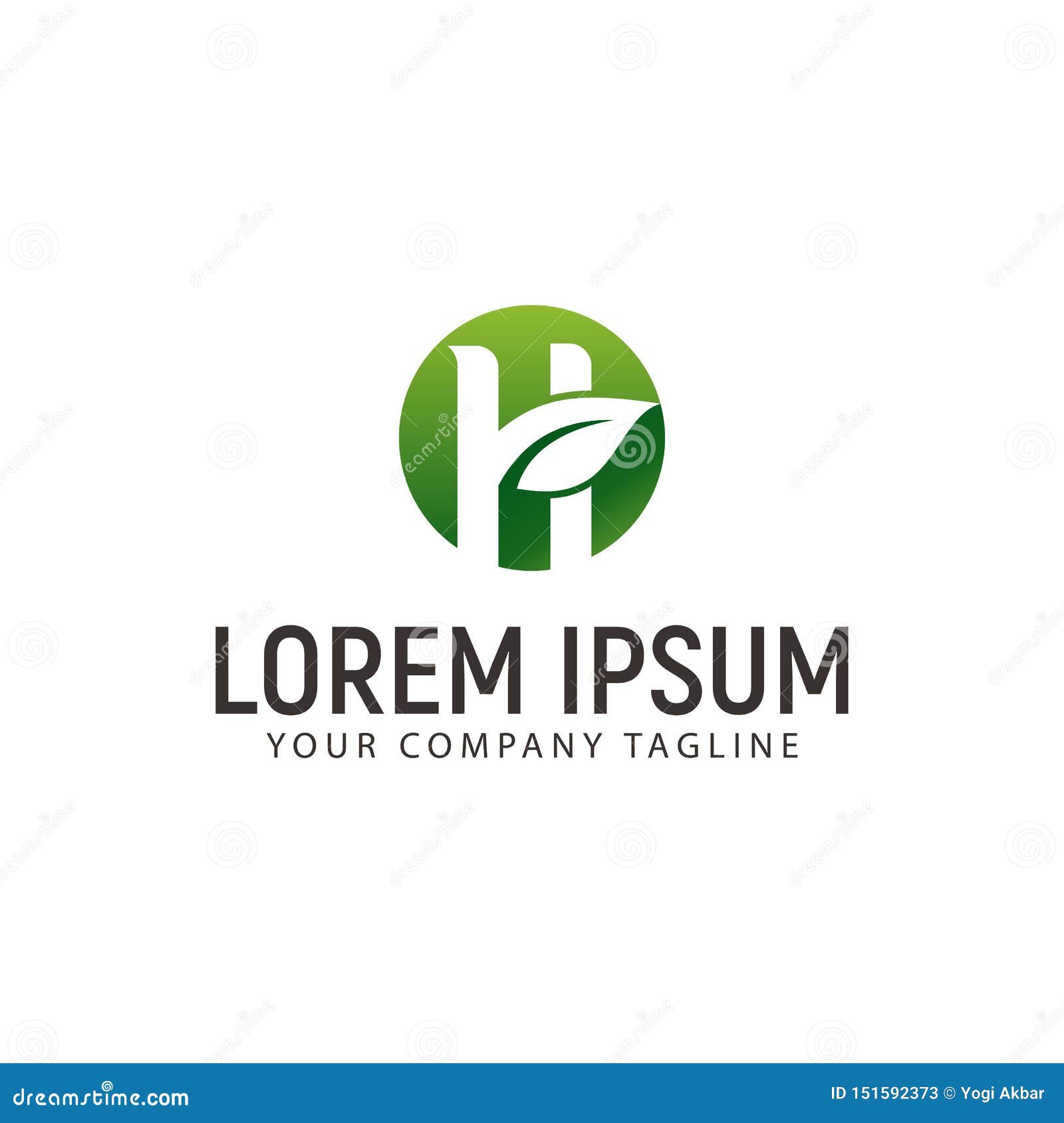 Letter H Nature Logo Design Concept Template Stock Vector ...