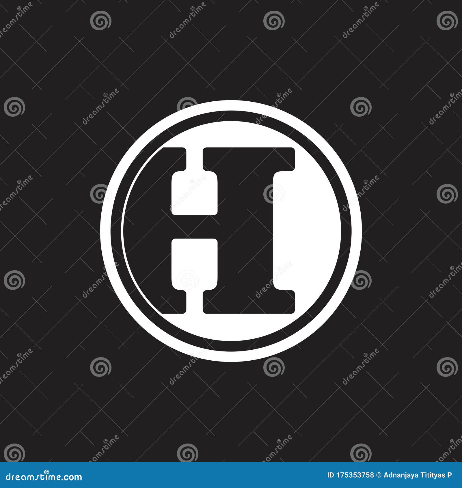 Letter H Negative Space Logo Vector Stock Vector - Illustration of icon ...