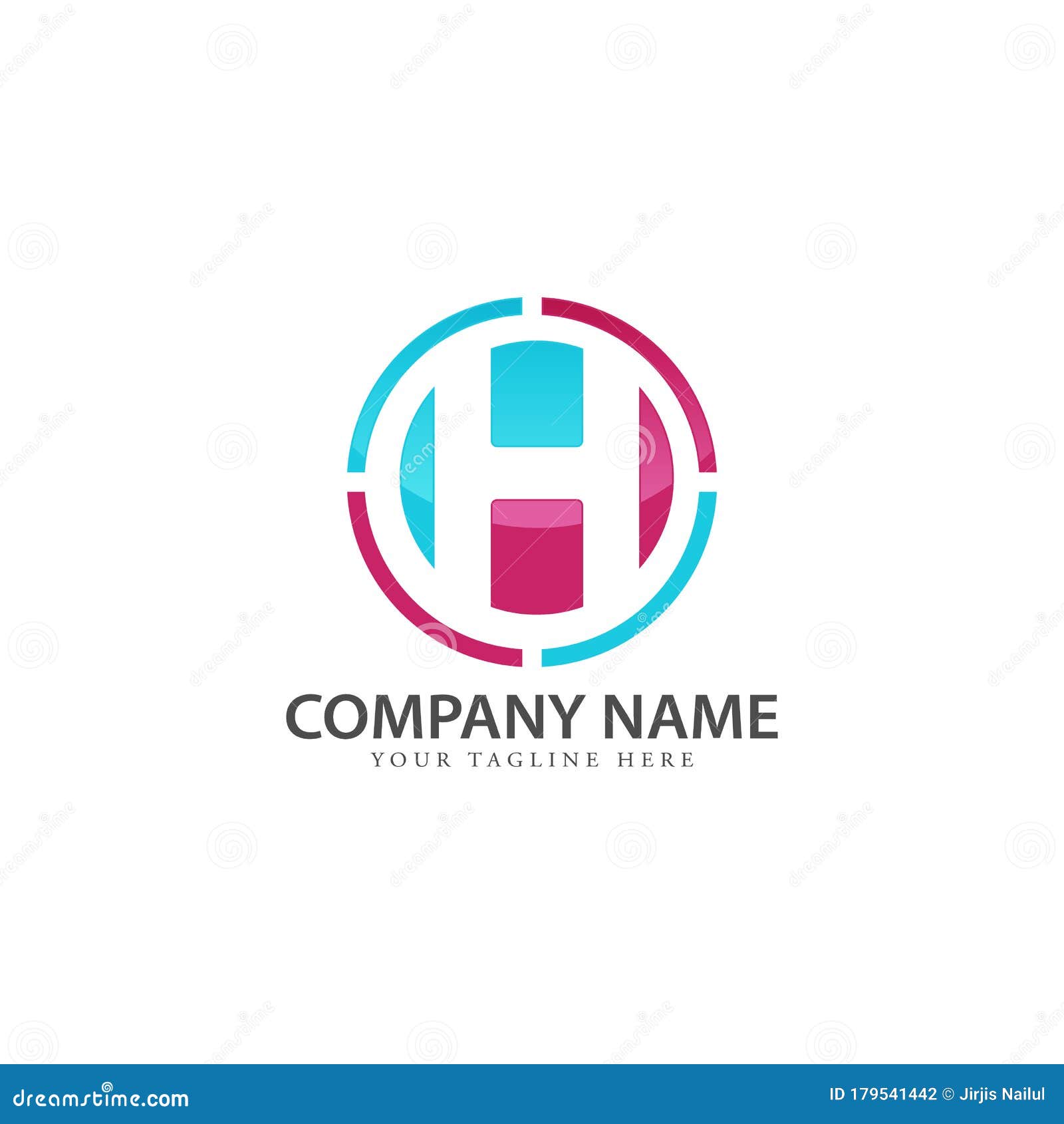 Letter H Negative Space Style Logo Stock Vector - Illustration of idea ...