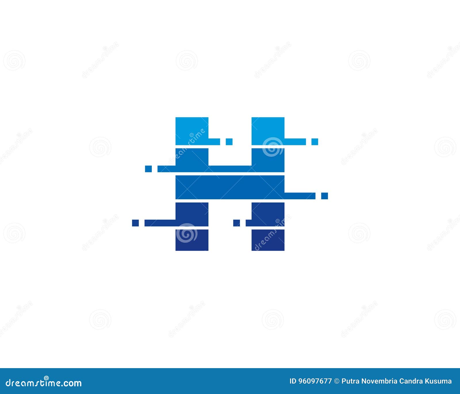 Letter H Pixel Icon Logo Design Element Stock Vector - Illustration of ...