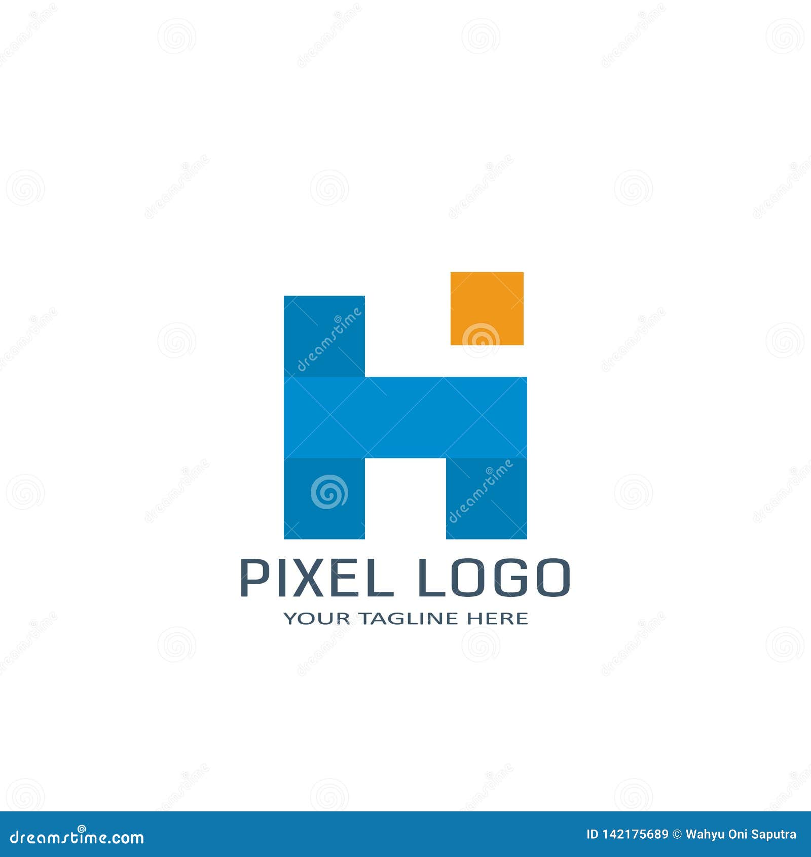 Letter H Pixel Logo Design Template. Alphabet Pixel Motion Logo. Stock ...