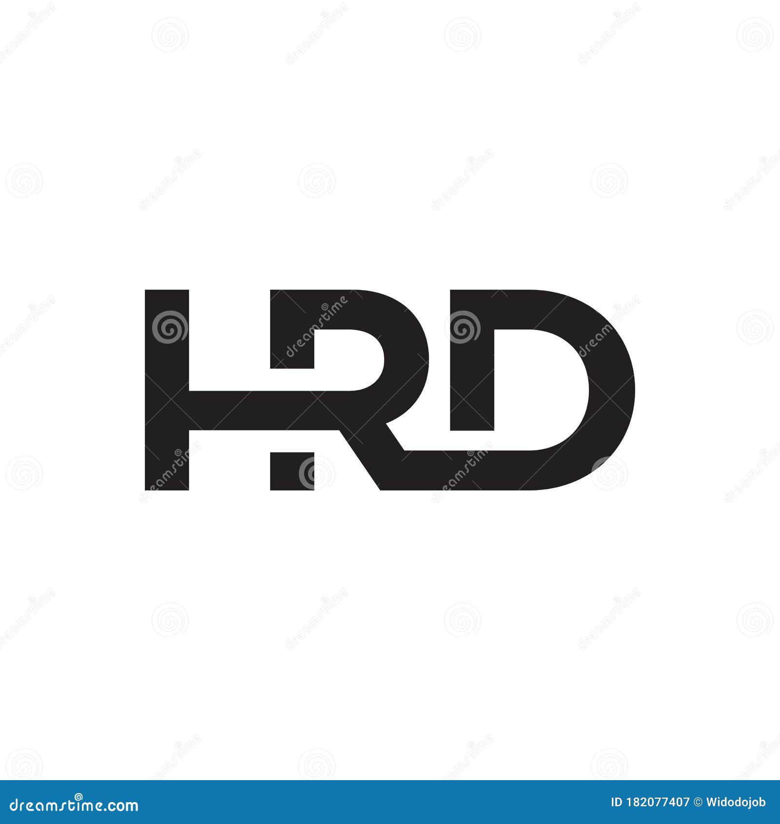Letter H R D Logo Connected between Letters Concept Stock Vector ...
