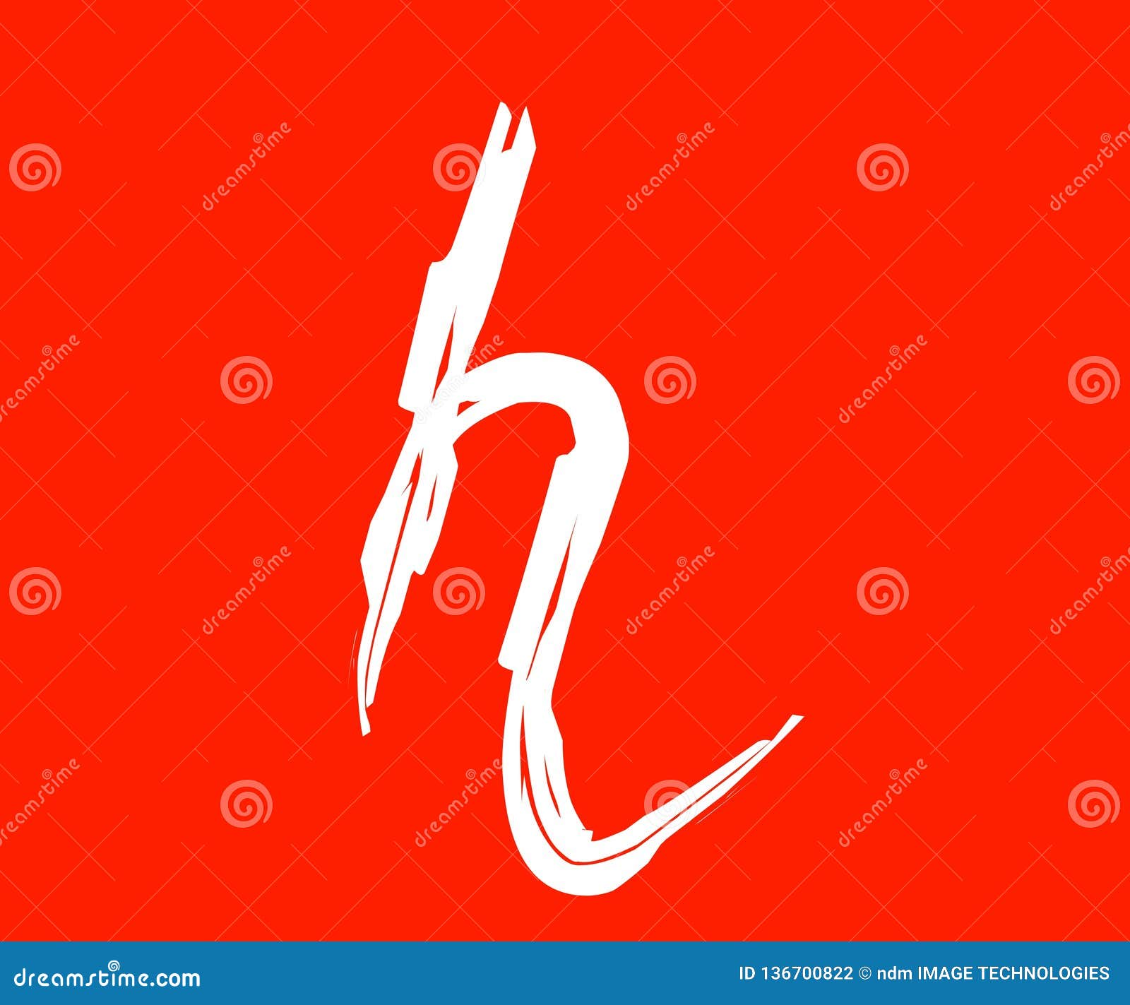Letter h in Red Background stock illustration. Illustration of ...